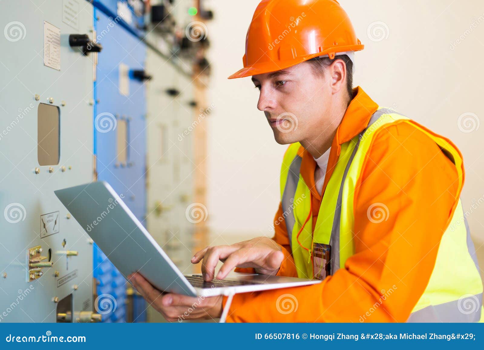 Electrical engineer laptop stock photo. Image of adult - 66507816