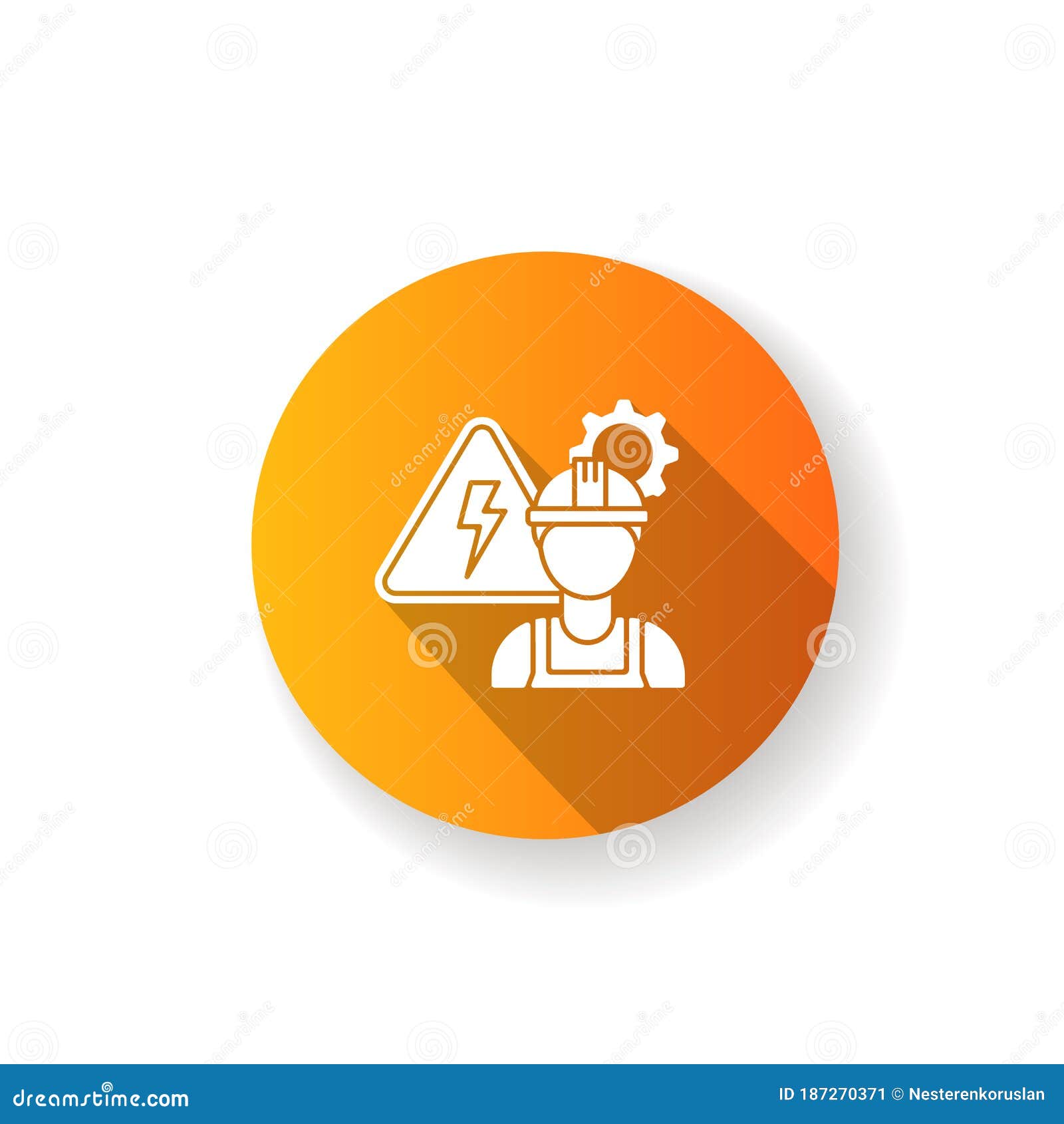 Electrical Engineer Thin Line Icon. Worker Man Vector Illustration ...