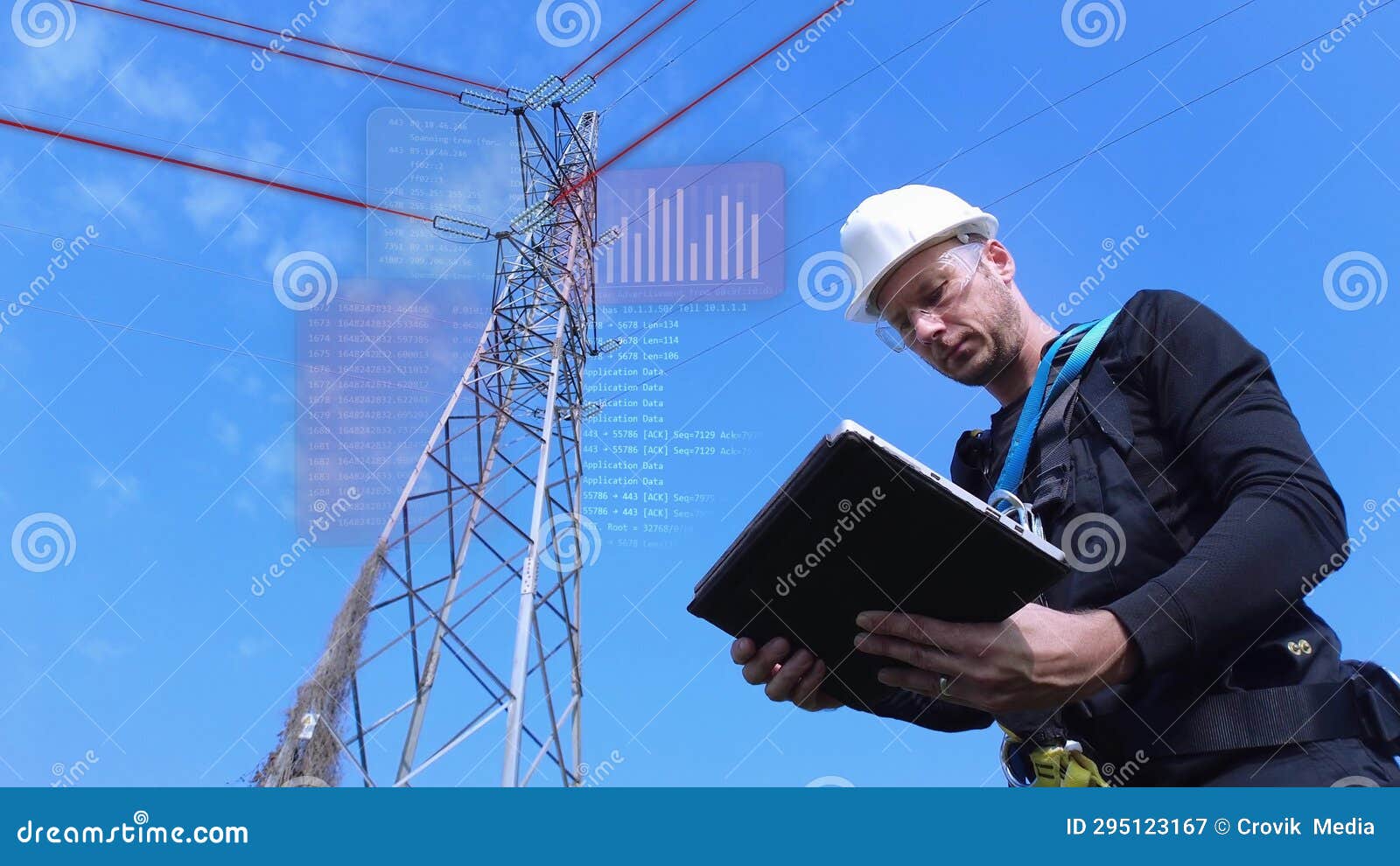Engineer Servicing Server Rows Stock Photo | CartoonDealer.com #292969746