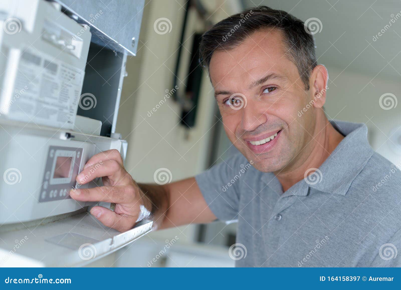 Electrical Engineer Setting Up Panel Stock Image - Image of substation ...