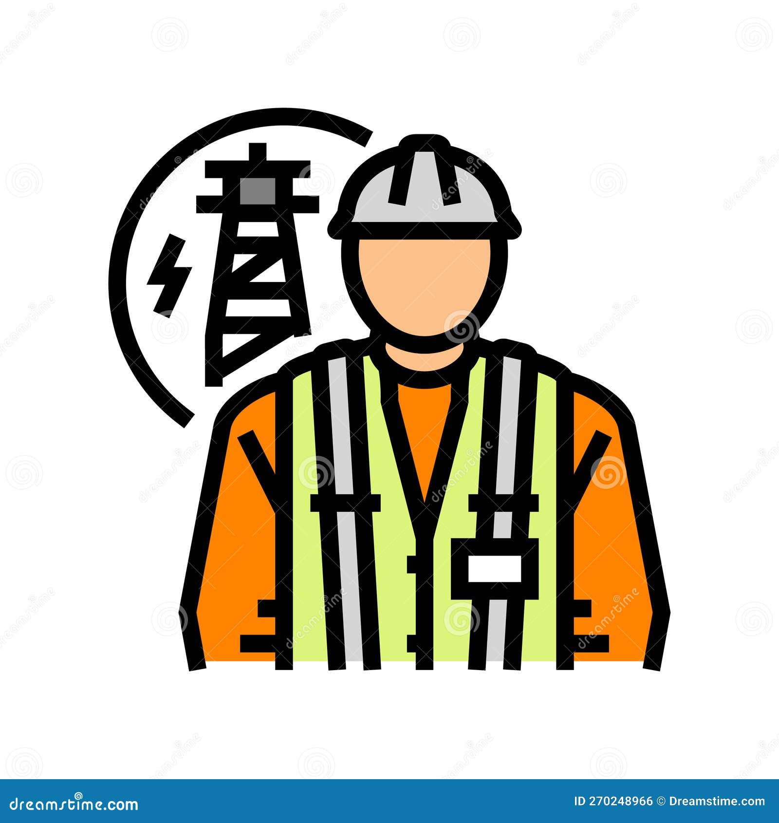 Electrical Engineer Technology Color Icon Vector Illustration Stock ...