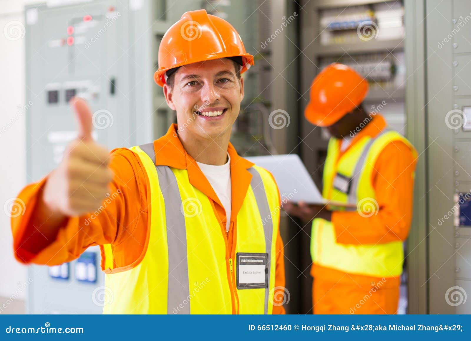 Electrical Engineer Thumb Up Stock Photo - Image of caucasian ...