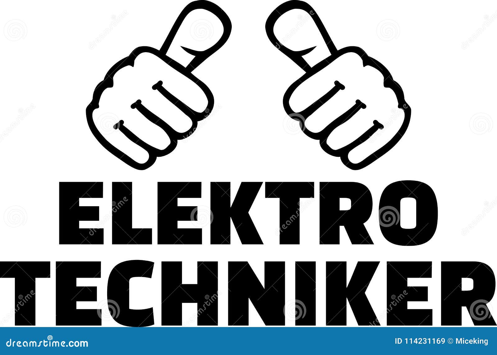 Electrical Engineer Thumbs German Stock Vector - Illustration of shirt ...