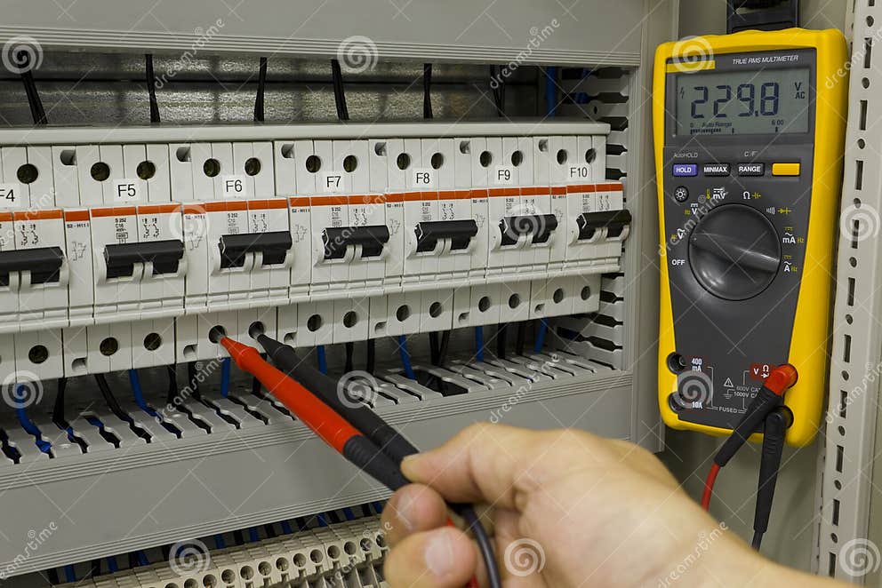 Electrical Engineer at Work Stock Photo - Image of panel, industrial ...
