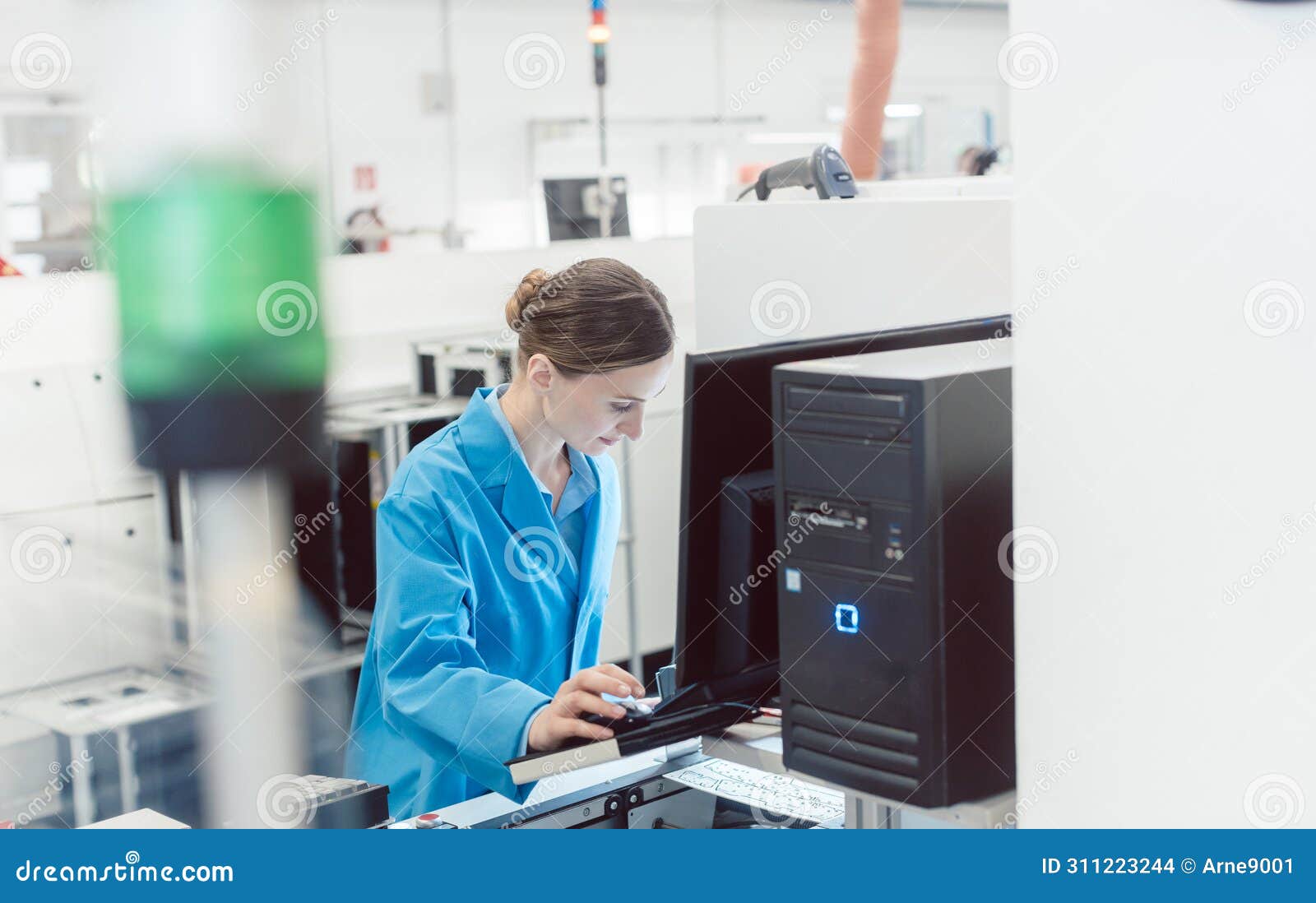 Electrical Engineer Working in Electronics Manufacturing Stock Photo ...