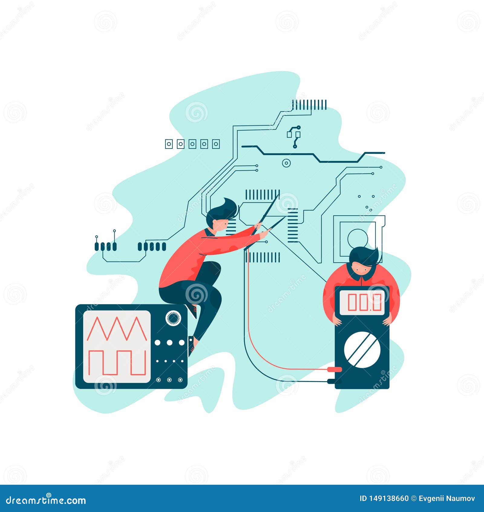 Electrical Engineer Working with Engineers Electricians Work with ...