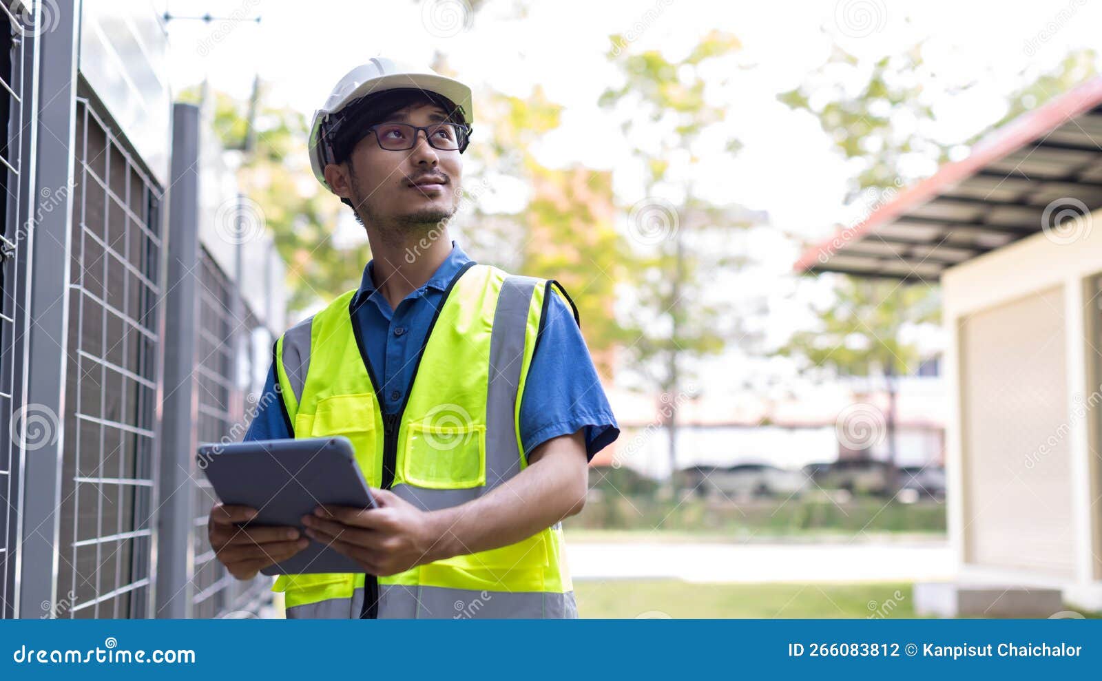 Electrical Engineer Working in Site. Electrical Engineer Man Checking ...