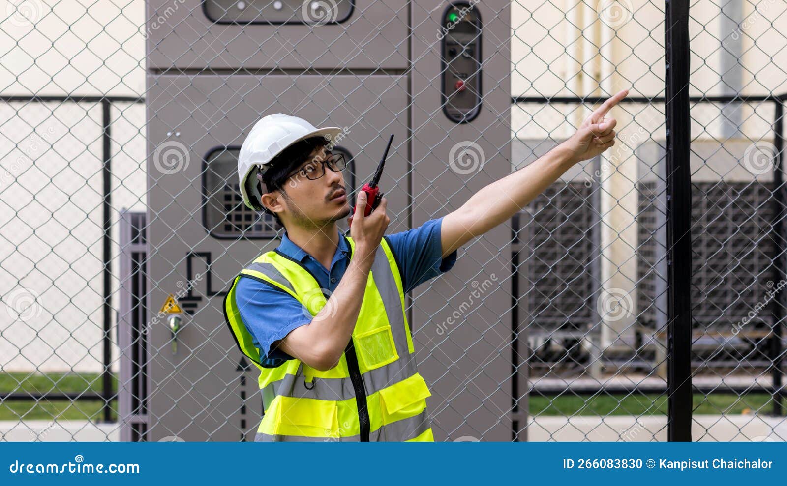 Electrical Engineer Working in Site. Electrical Engineer Man Checking ...