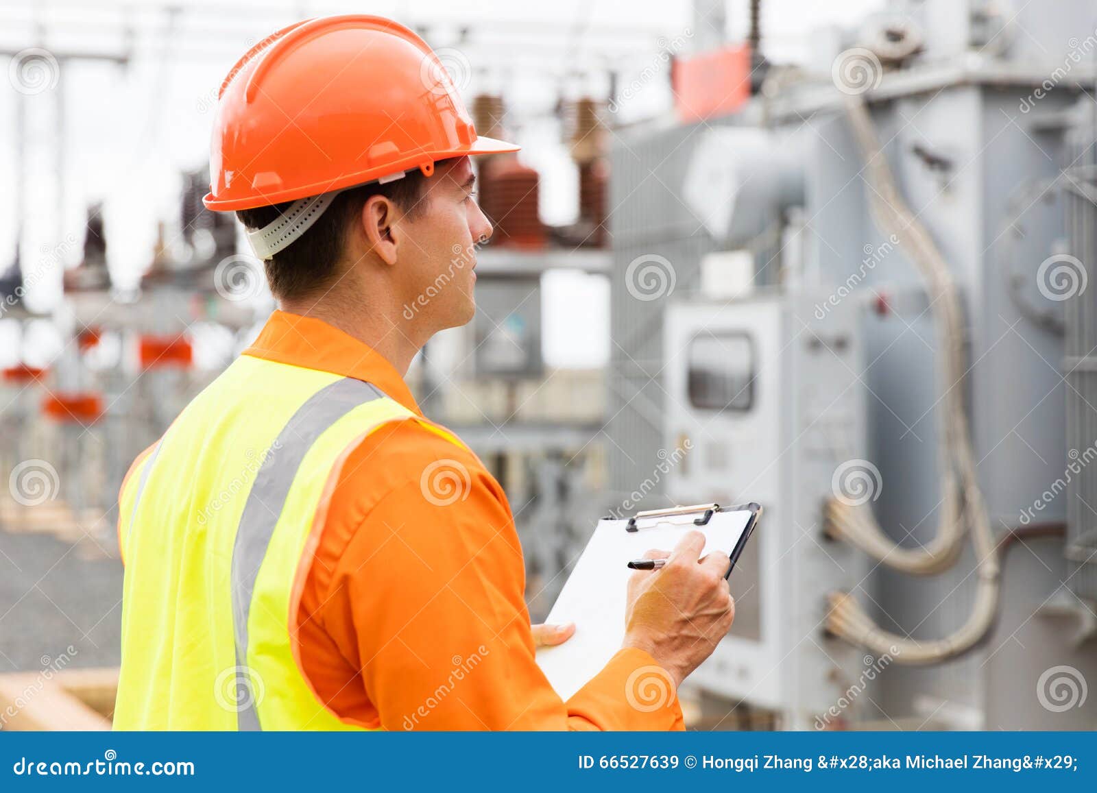 Electrical Engineer Writing Clipboard Stock Image - Image of industry ...