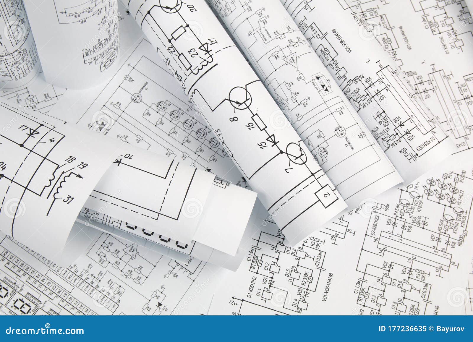 Electronics Engineer Work. Science, Technology and Electronics Stock ...