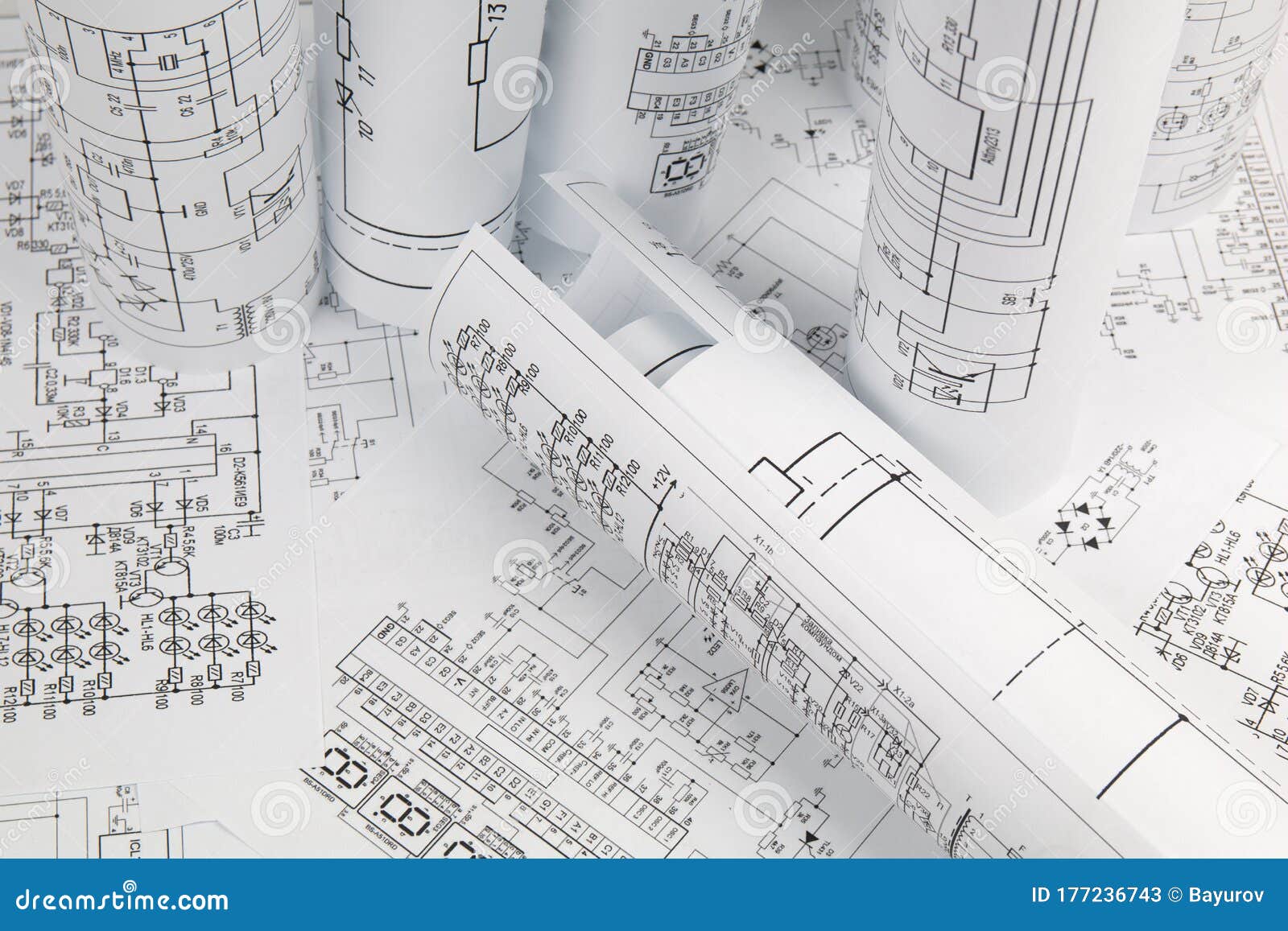 Electronics Engineer Work. Science, Technology and Electronics Stock ...
