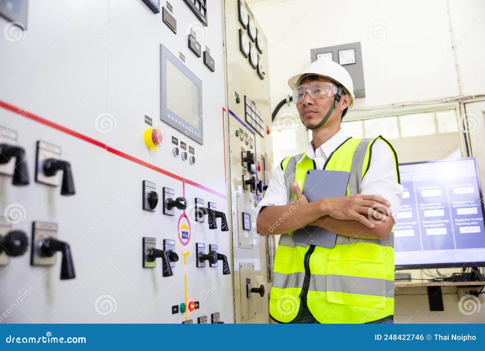 Electrical engineering man stock photo. Image of electric - 248422746