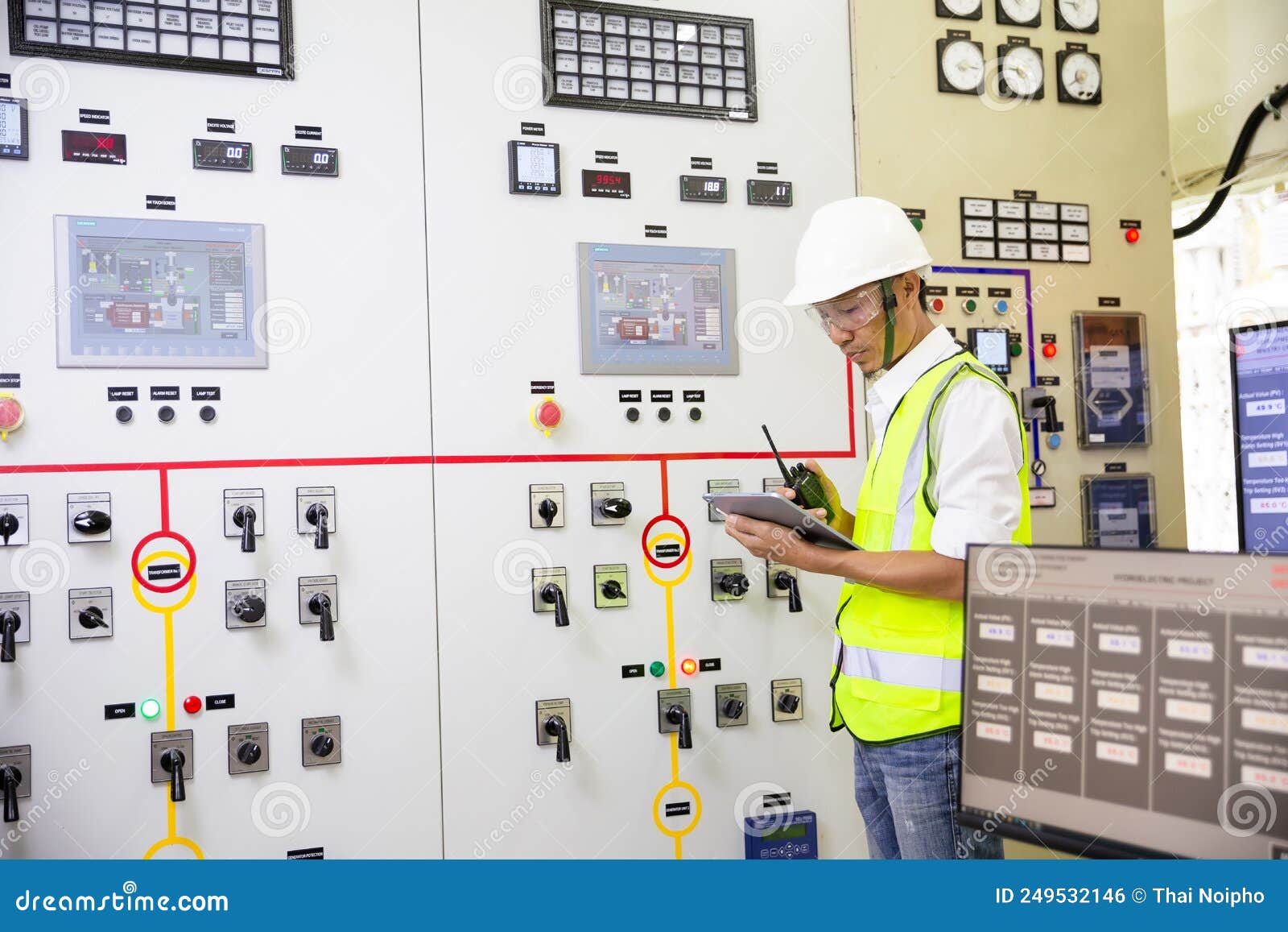 Electrical engineering man stock photo. Image of fuse - 249532146