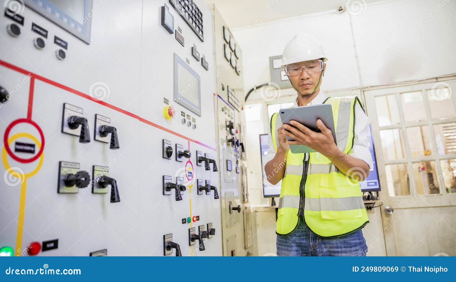 Electrical engineering stock image. Image of installation - 249809069