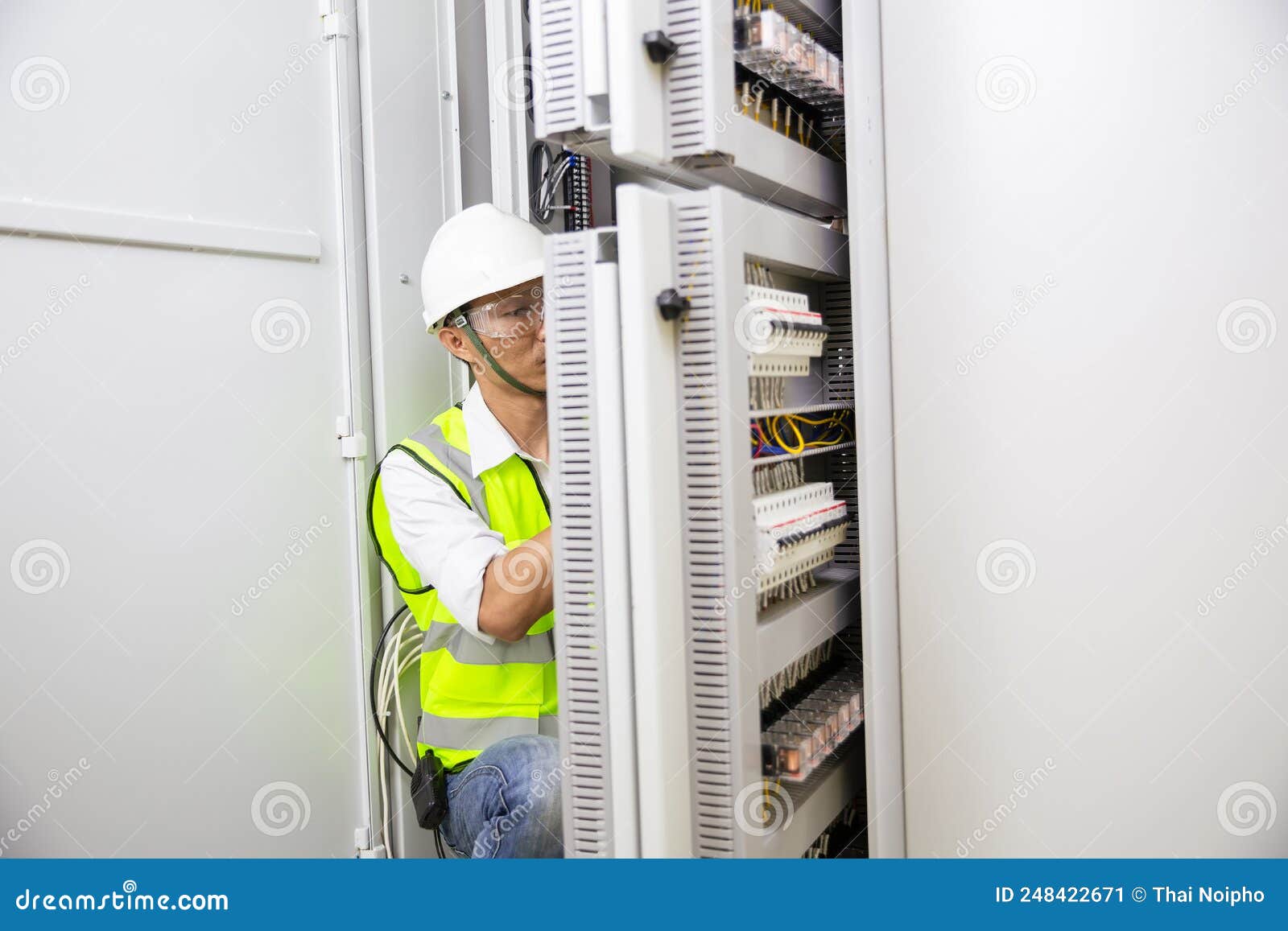 Electrical engineering man stock image. Image of electical - 248422671