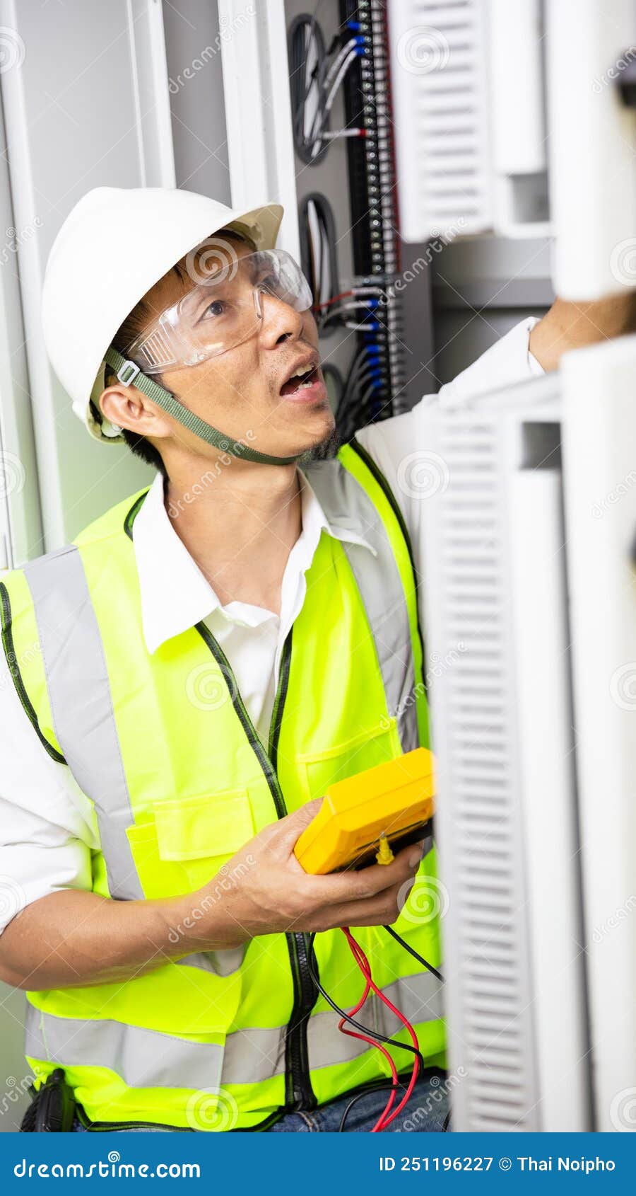 Electrical engineering man stock image. Image of construction - 251196227