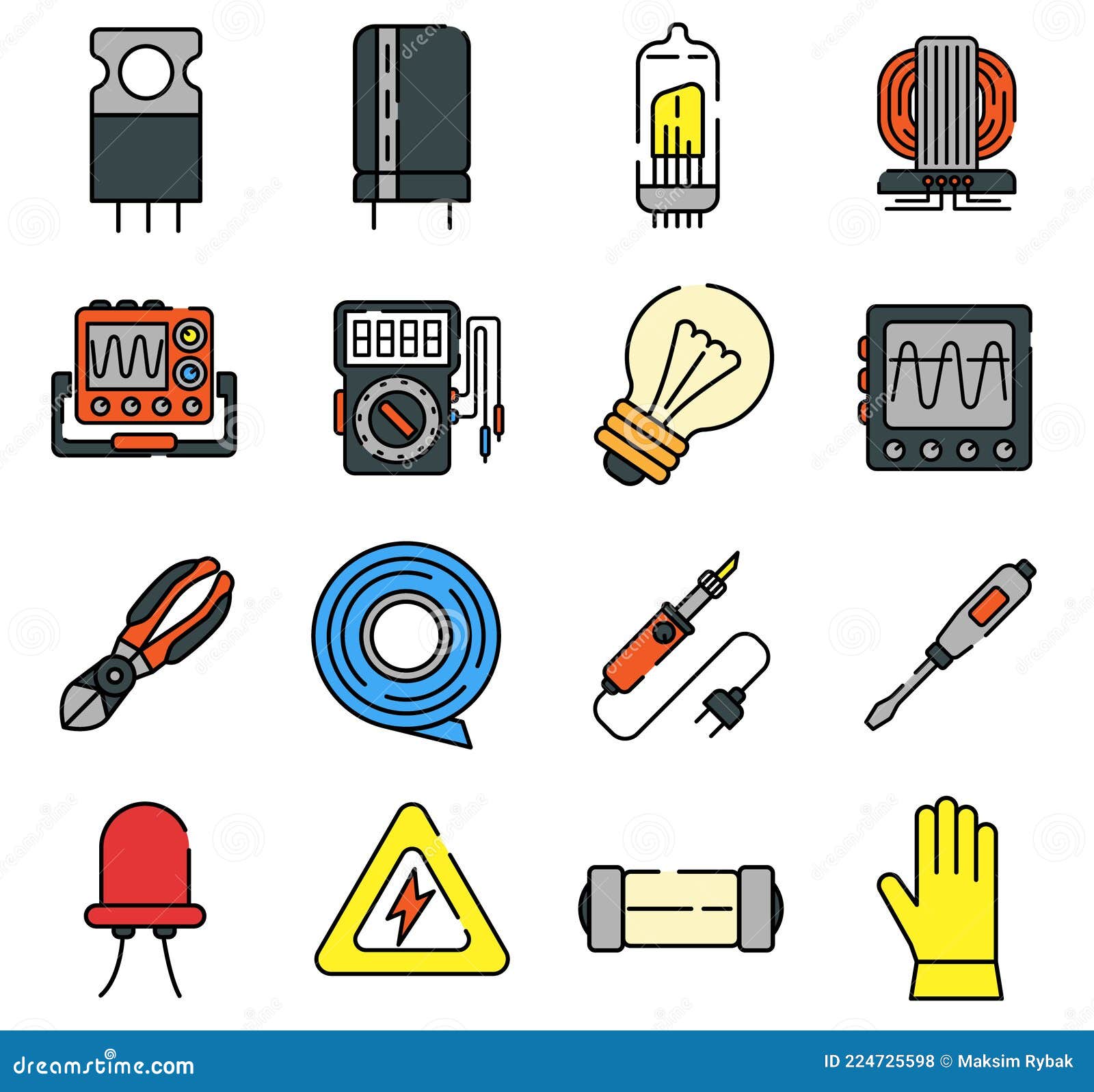 Electrical Engineering and Electronics Repair Stock Vector ...