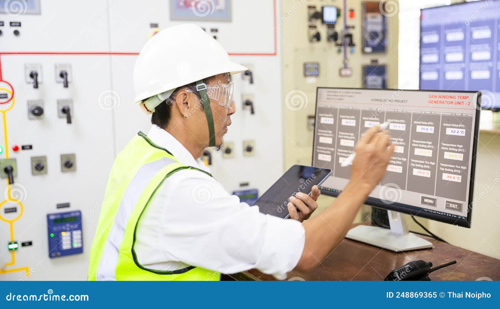 Electrical engineering man stock image. Image of industry - 248869365