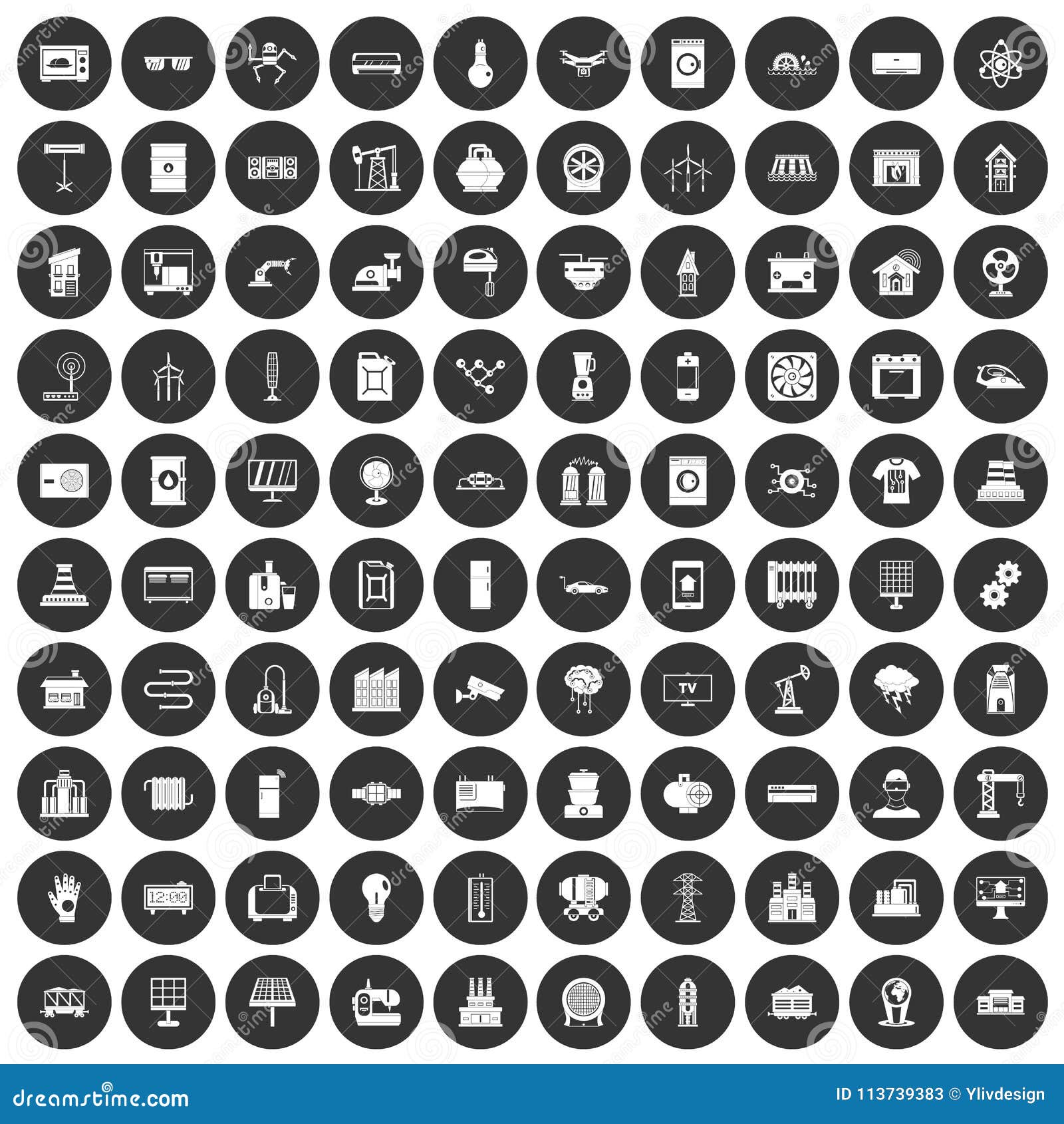 100 Electrical Engineering Icons Set Black Circle Stock Vector ... 100 Electrical Engineering Icons Set Black Circle Stock Vector ...