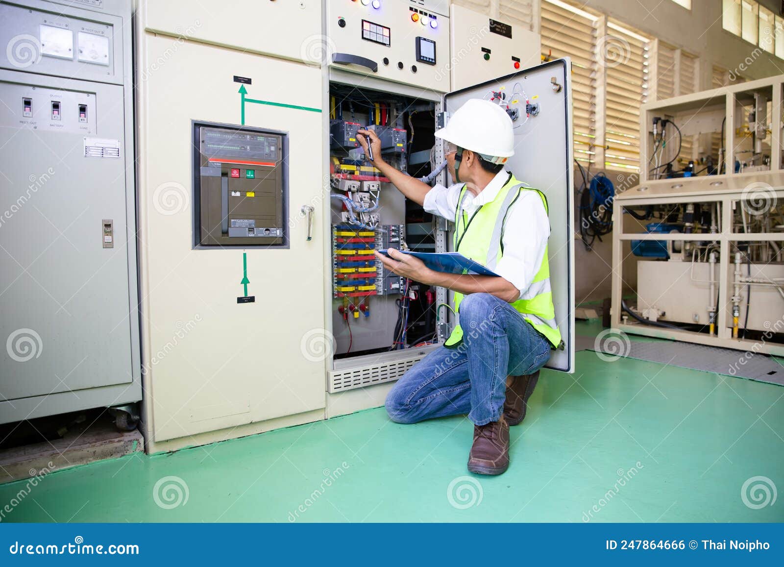 Electrical engineering man stock photo. Image of industry - 247864666