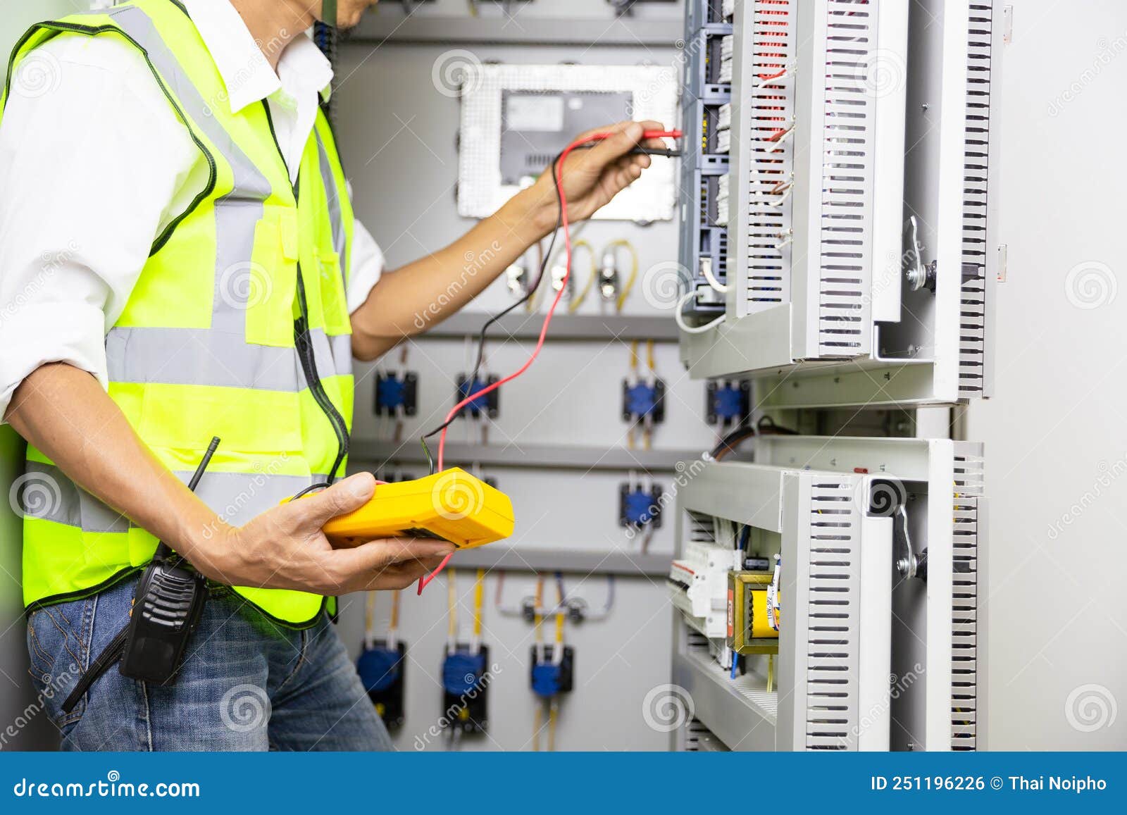 Electrical engineering man stock photo. Image of installing - 251196226