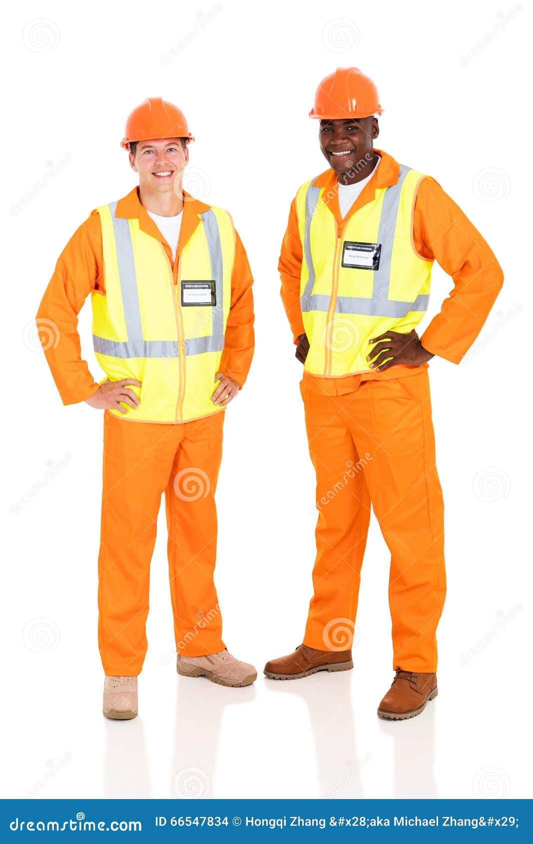 Electrical Engineers Standing Stock Photo - Image of american, afro ...