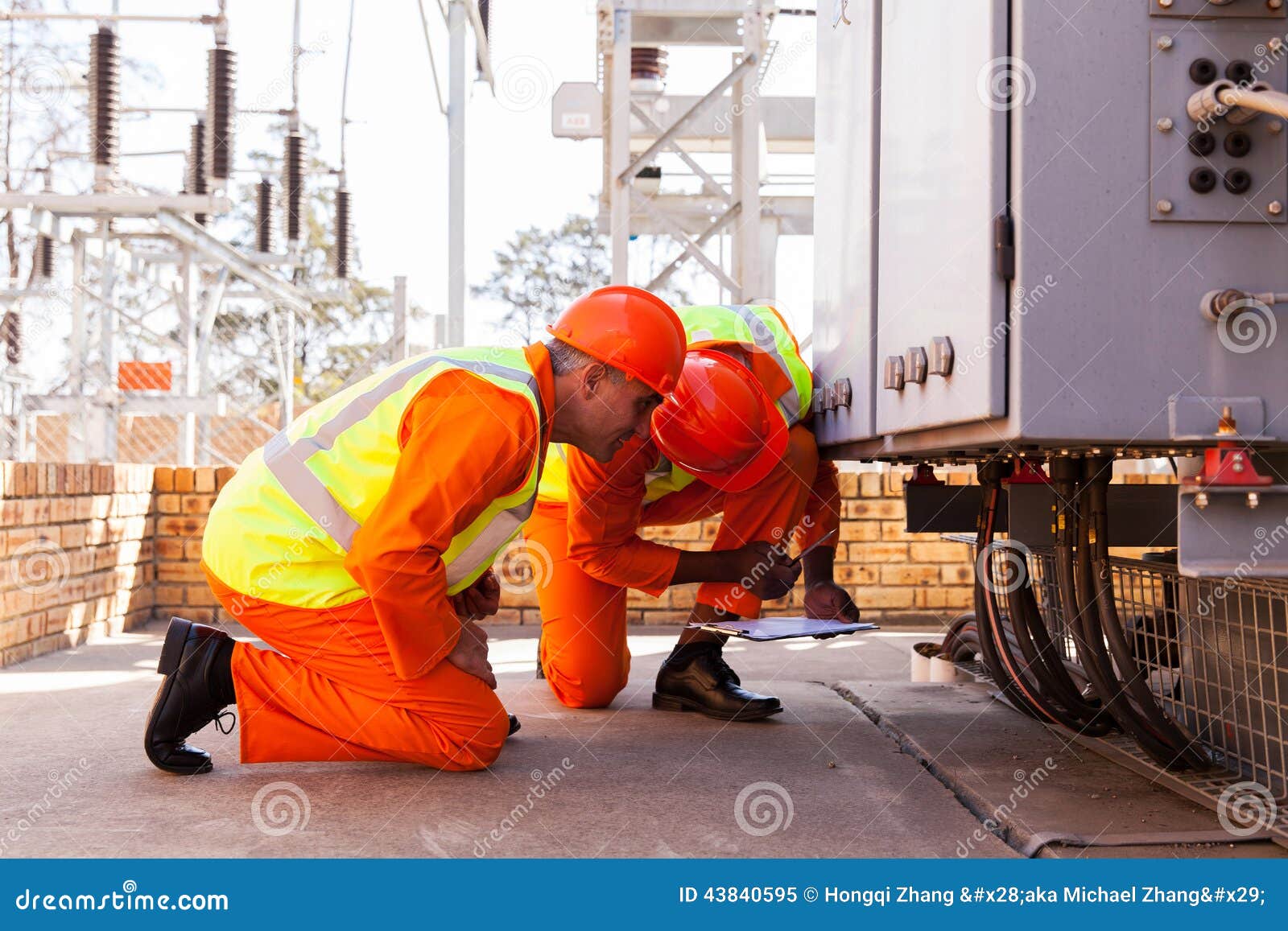 Electrical Engineers Substation Stock Image - Image of electrician ...