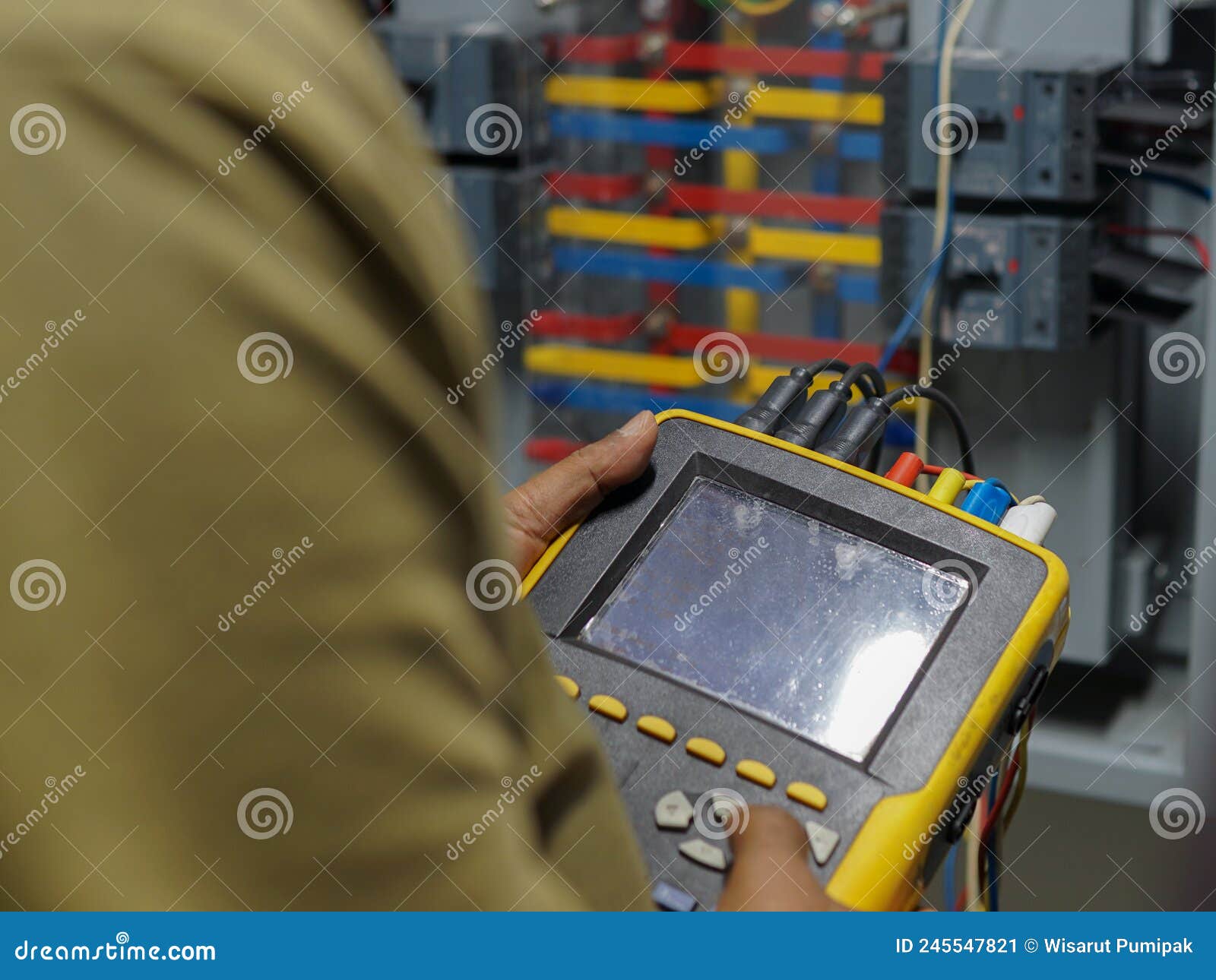Electrical Engineers Test Electrical Installations Stock Image - Image ...