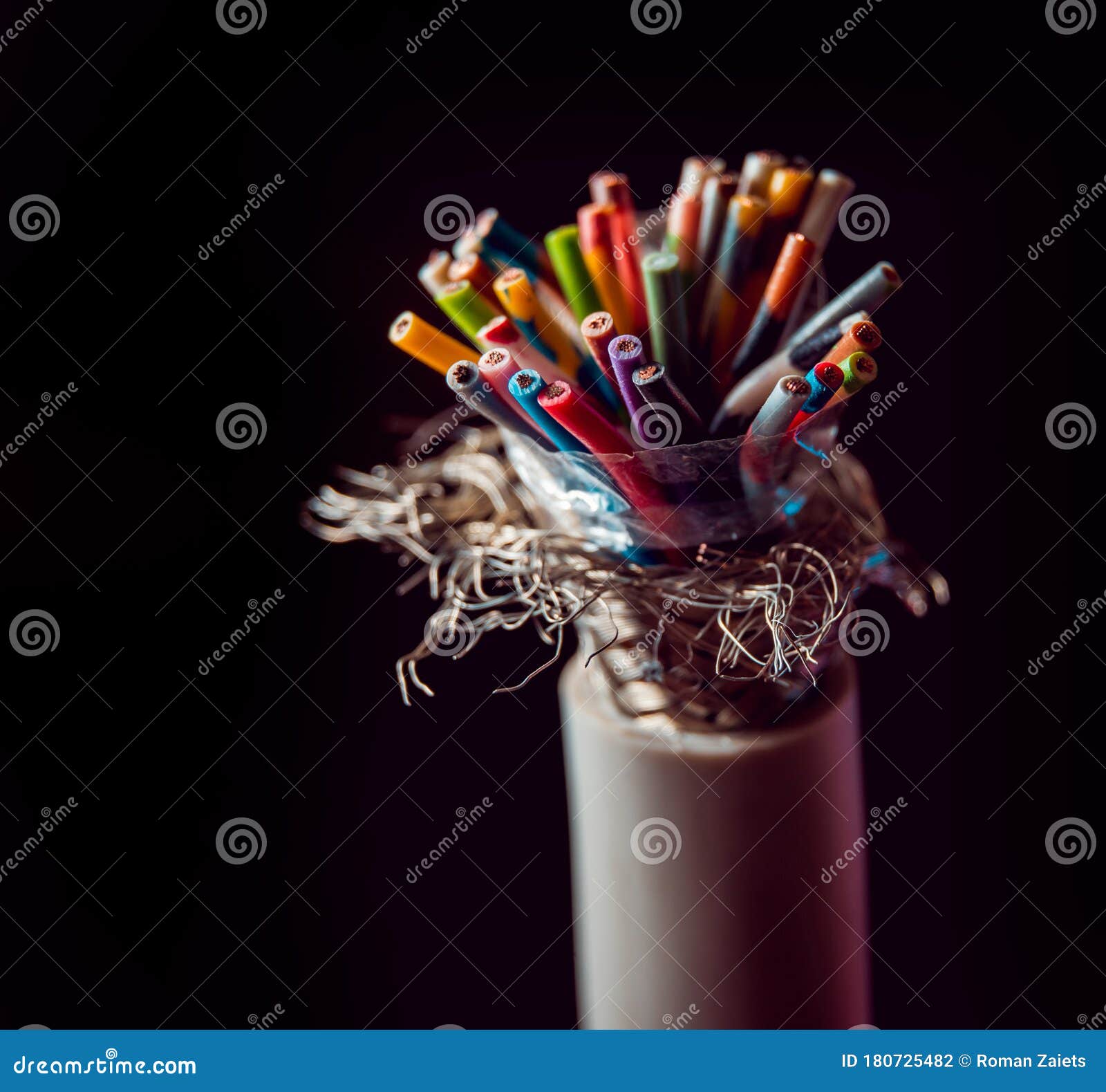 Electrical Equipment. Electricity Cable. Background and Texture. Stock ...