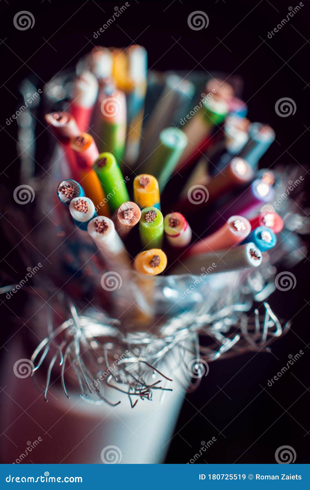 Electrical Equipment. Electricity Cable. Background and Texture. Stock ...