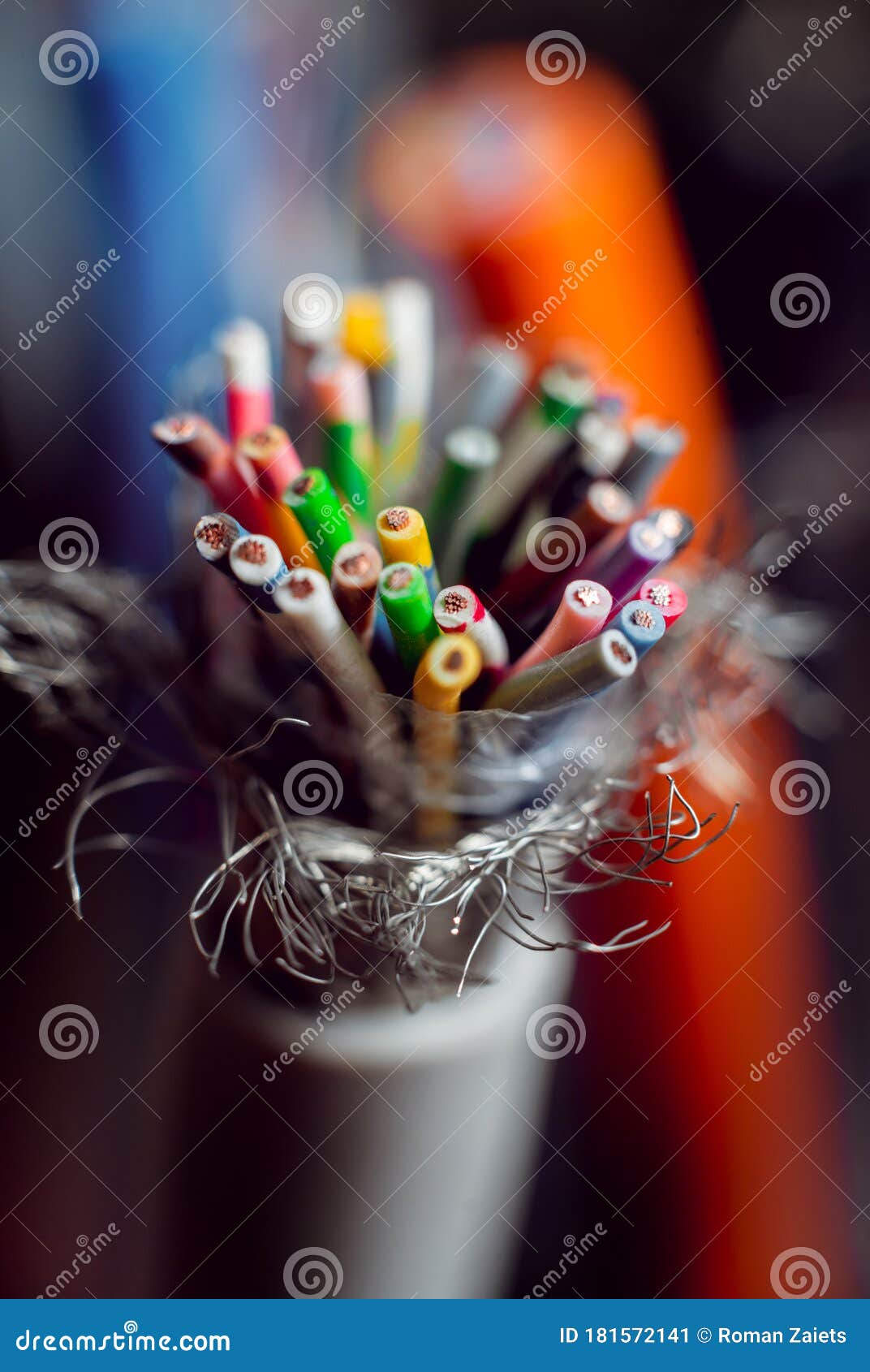 Electrical Equipment. Electricity Cable. Background and Texture. Stock ...