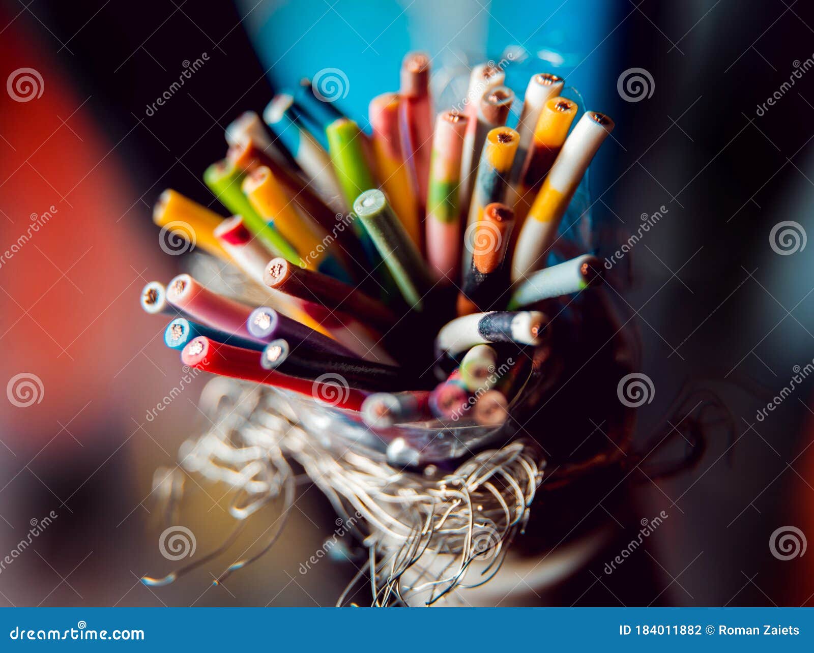 Electrical Equipment. Electricity Cable. Background and Texture. Stock ...