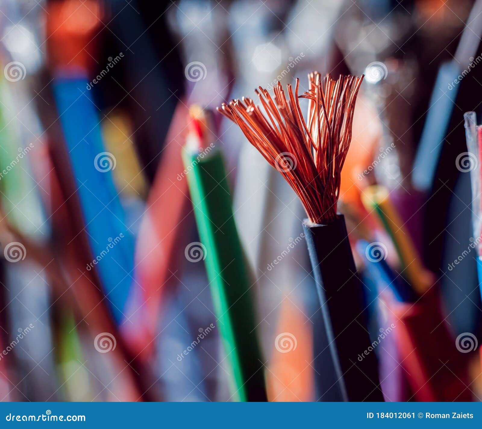 Electrical Equipment. Electricity Cable. Background and Texture. Stock ...