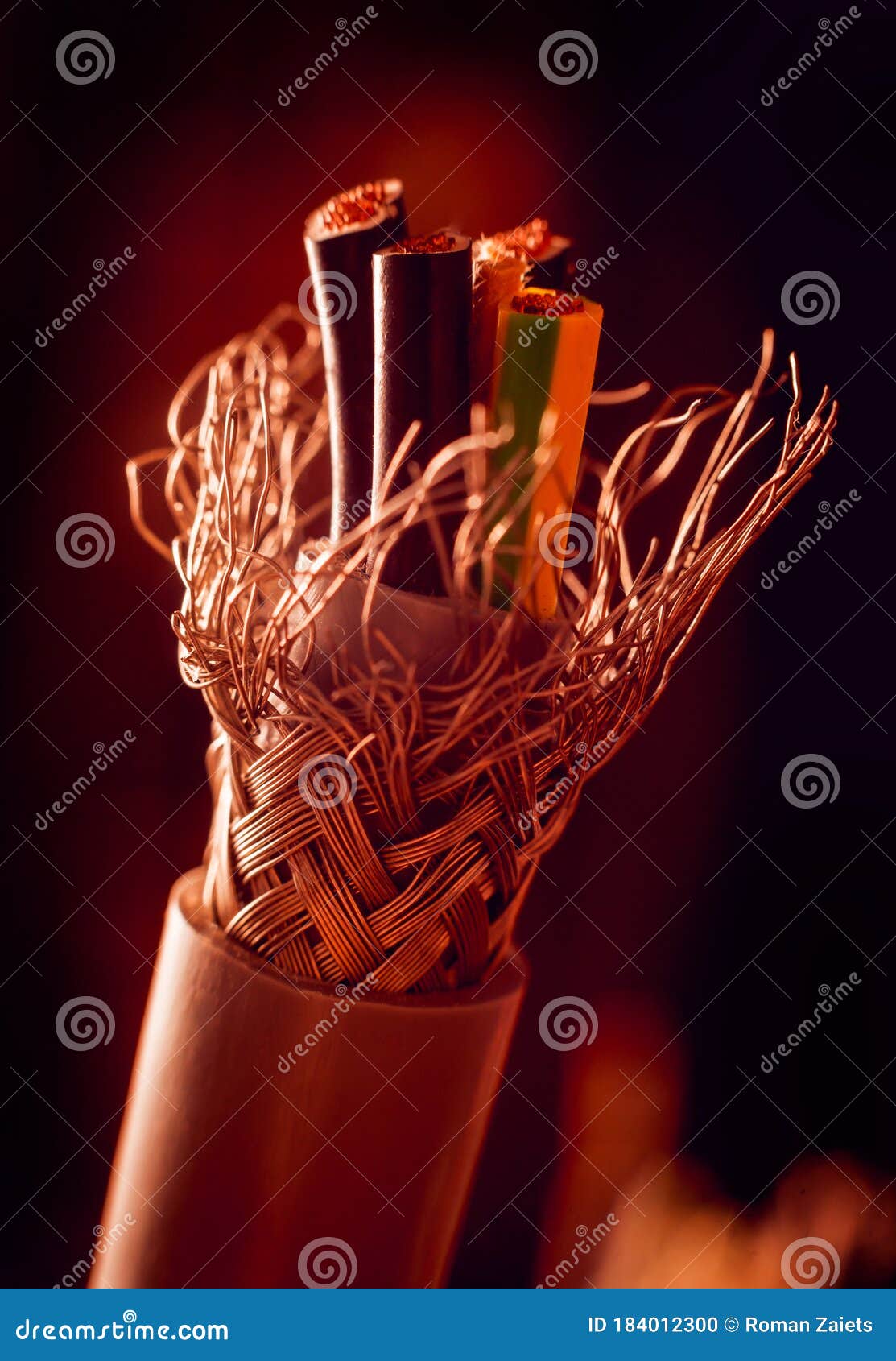 Electrical Equipment. Electricity Cable. Background and Texture. Stock ...