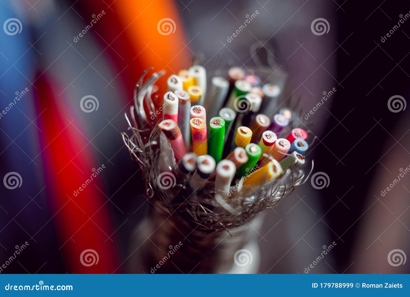 Electrical Equipment. Electricity Cable. Background and Texture. Stock ...