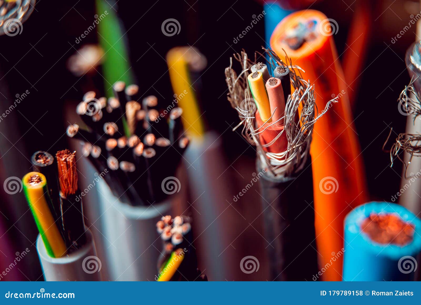 Electrical Equipment. Electricity Cable. Background and Texture. Stock ...