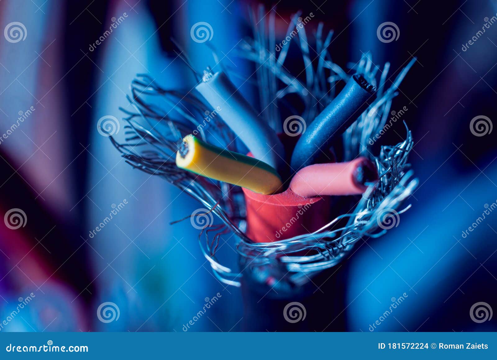 Electrical Equipment. Electricity Cable. Background and Texture. Stock ...