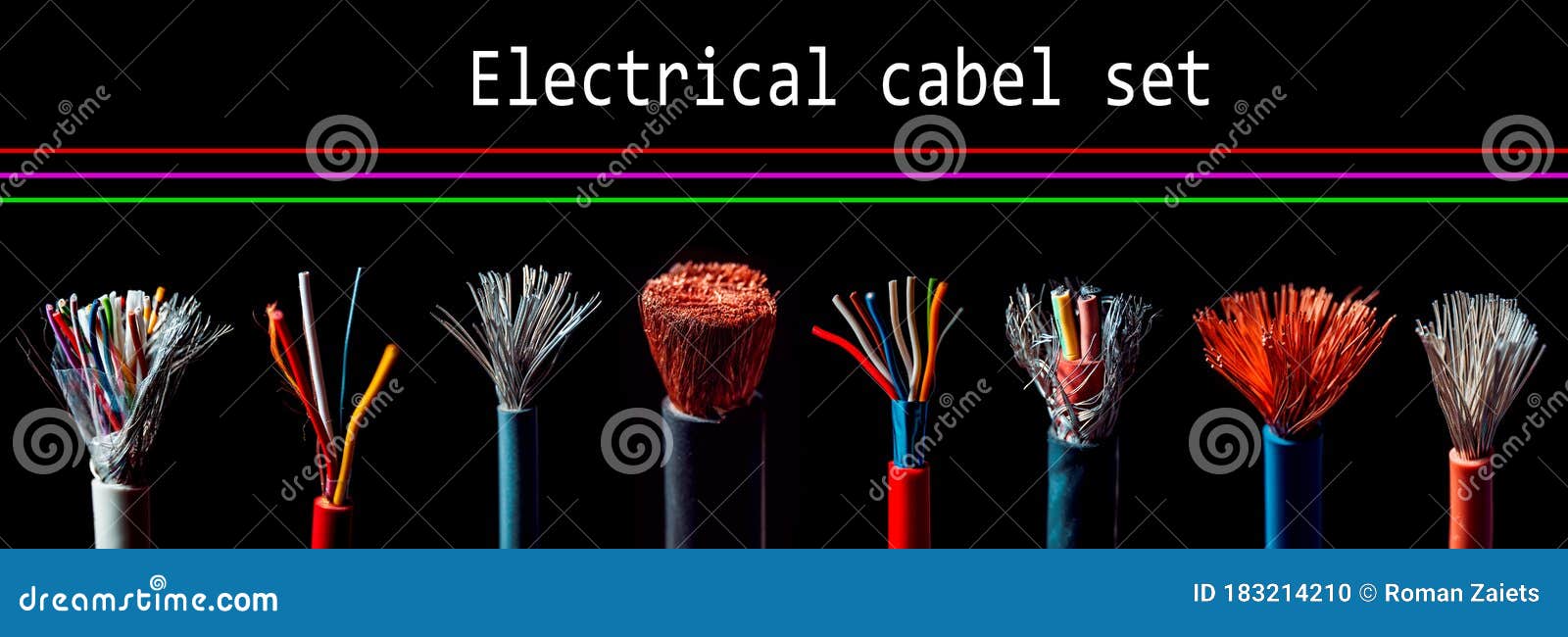 Electrical Equipment. Electricity Cable. Background and Texture. Stock ...