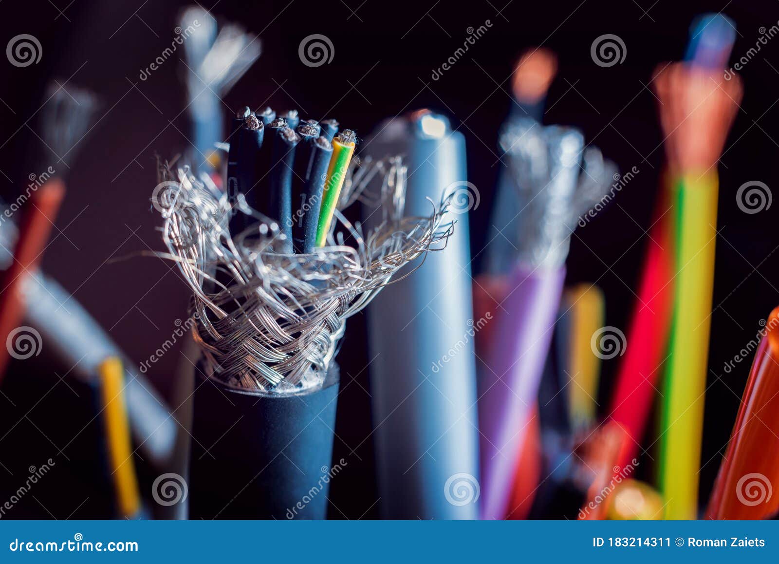 Electrical Equipment. Electricity Cable. Background and Texture. Stock ...