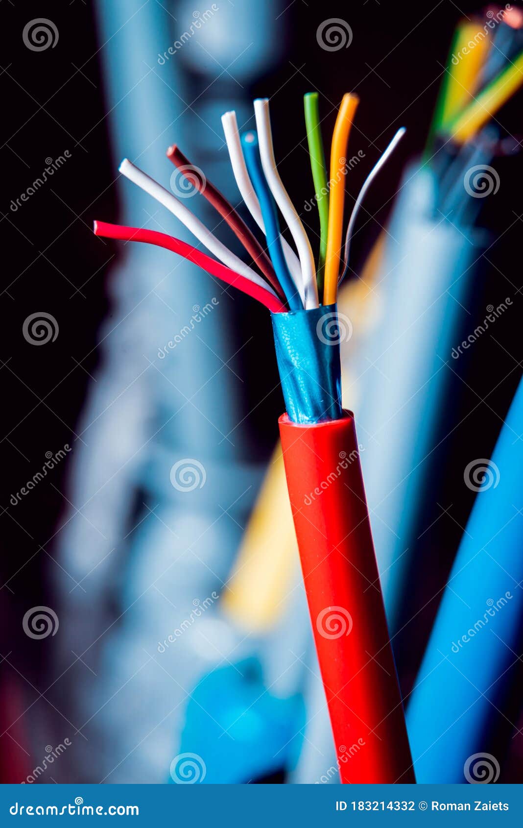 Electrical Equipment. Electricity Cable. Background and Texture. Stock ...