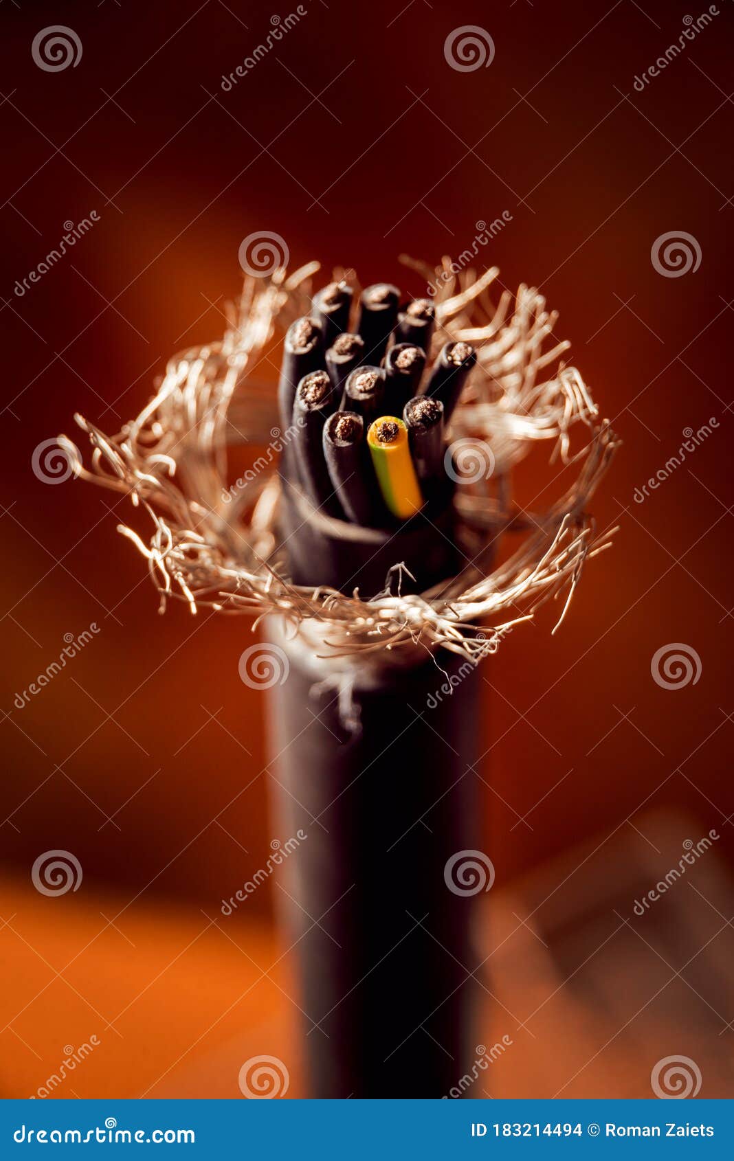 Electrical Equipment. Electricity Cable. Background and Texture. Stock ...