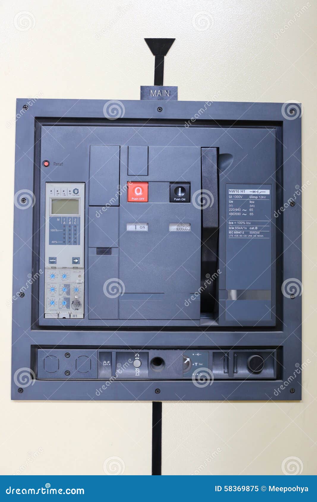 Electrical Equipment Panel. Stock Image - Image of voltage, button ...