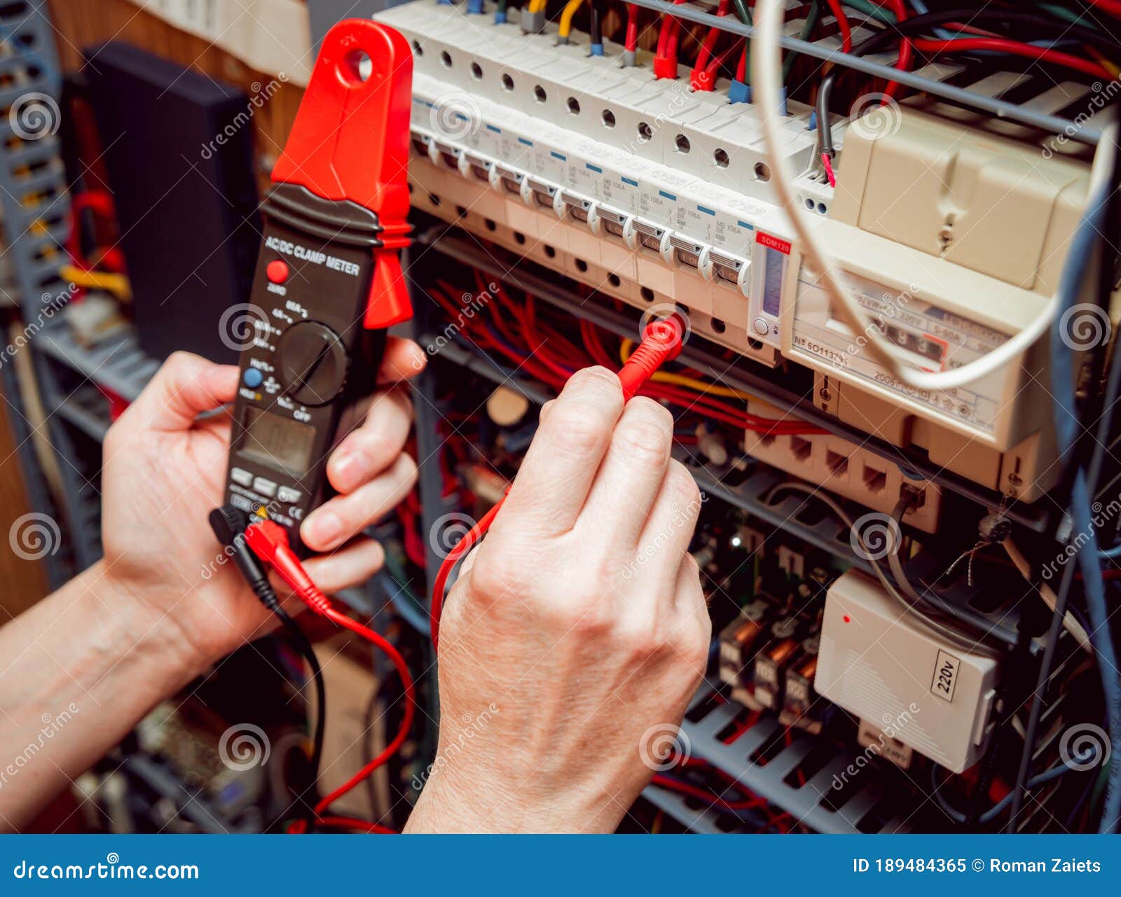 Electrical Equipment. Tester in the Hands Stock Image - Image of flash ...