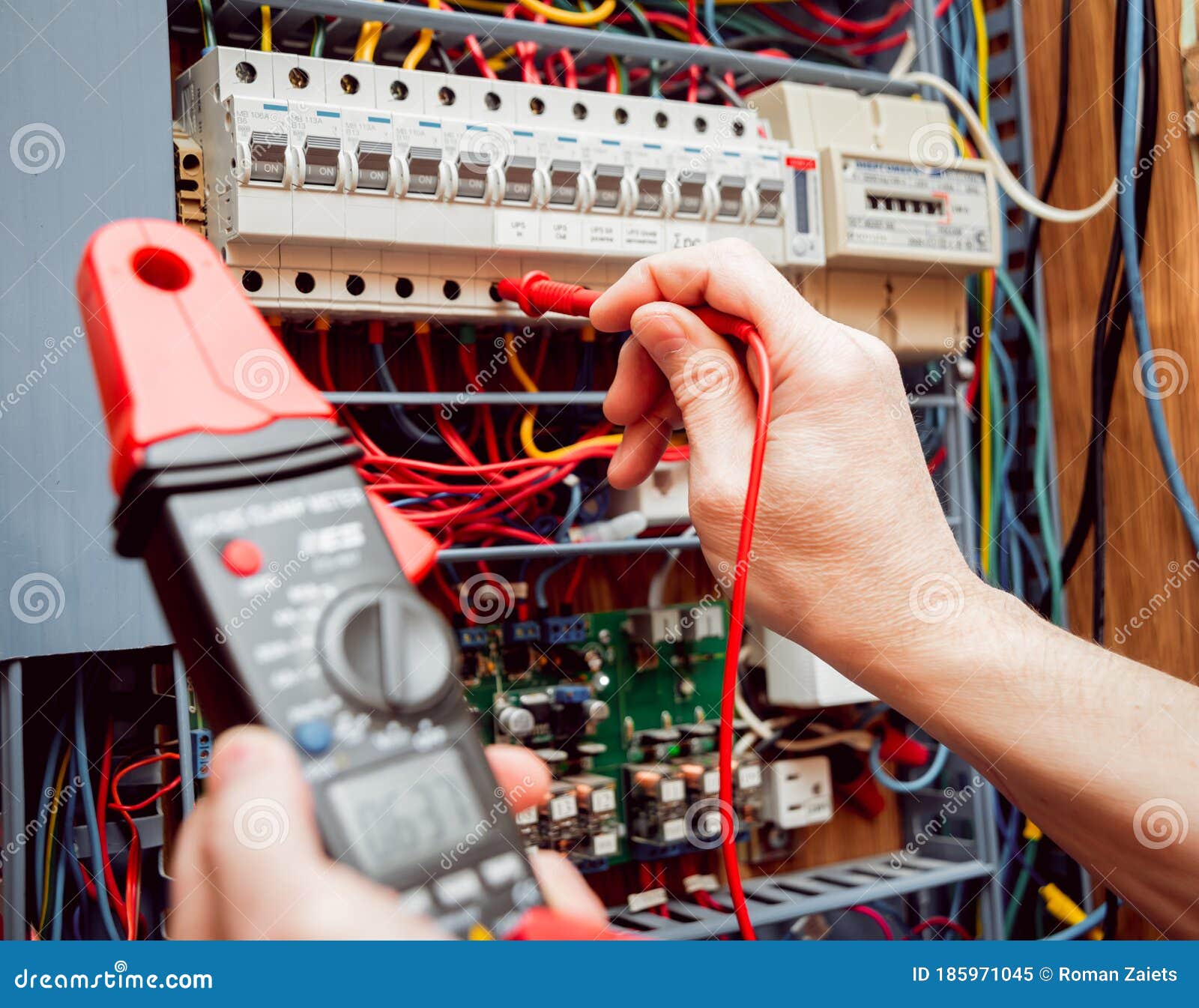 Electrical Equipment. Tester in the Hands Stock Image - Image of ...