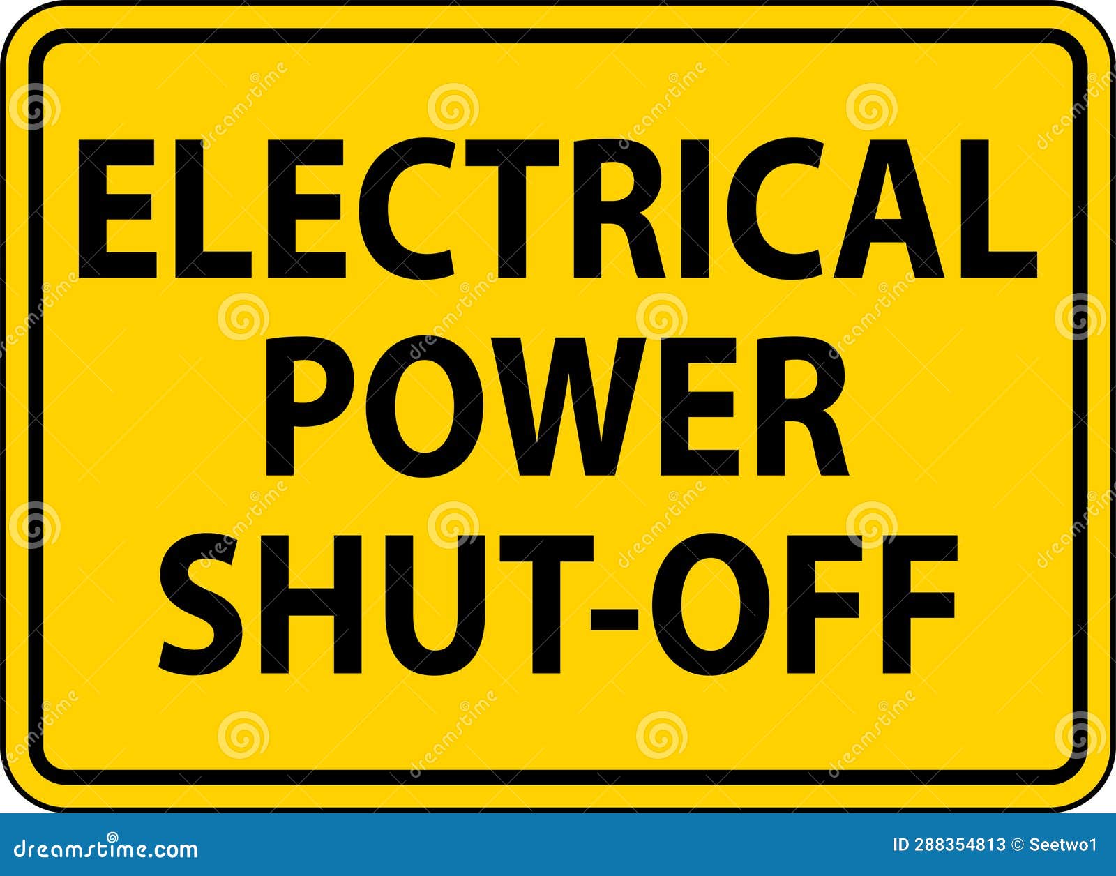 Electrical Equipment Warning Sign Electrical Power Shut-Off Stock ...