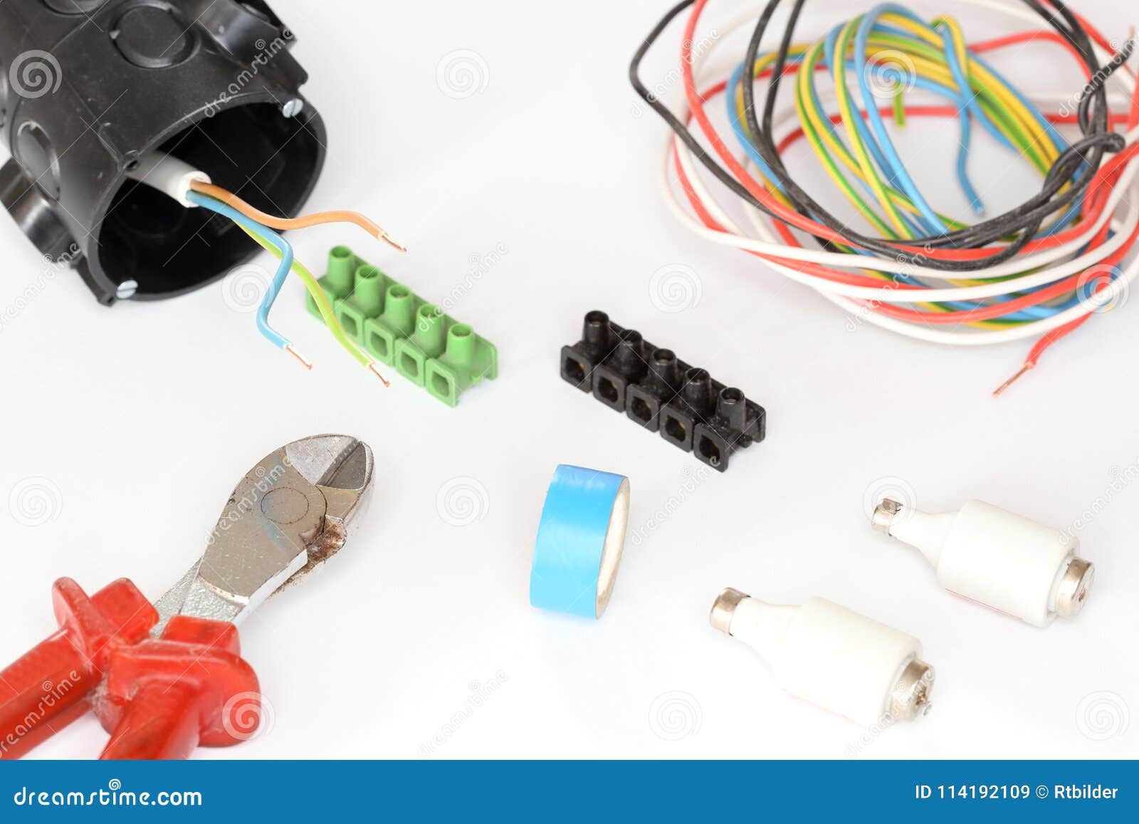 Electrical Equipment with Wire and Tools Stock Image - Image of earth ...