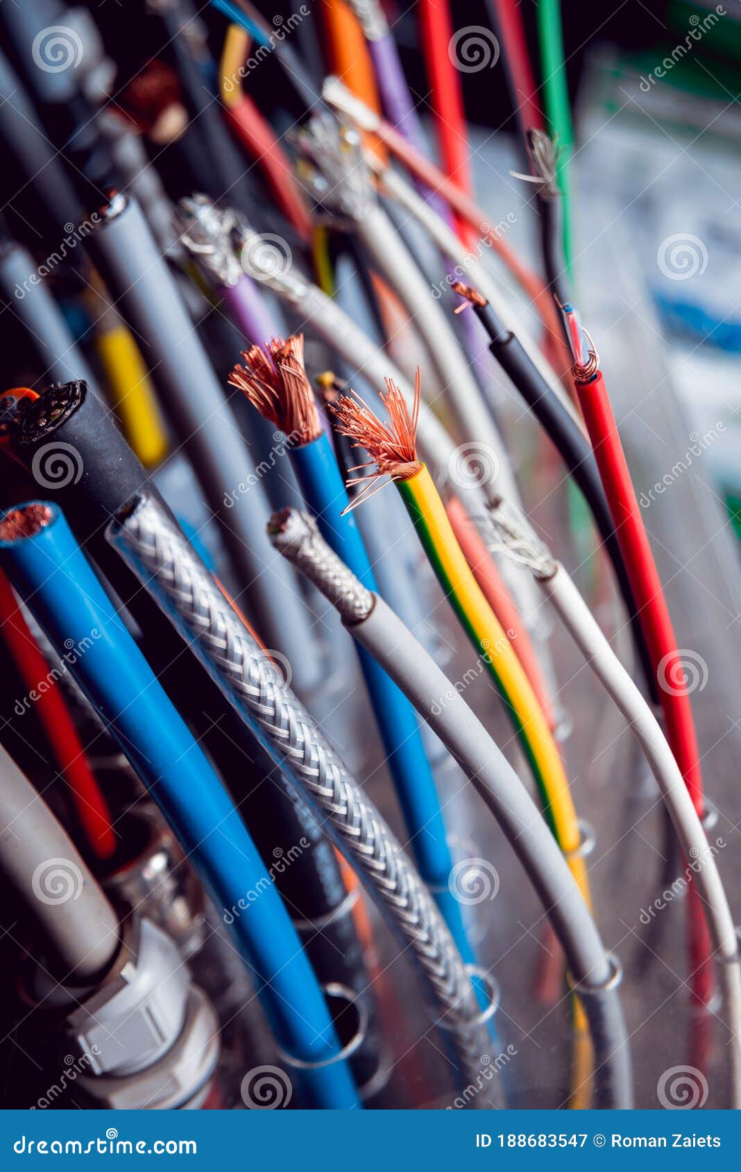 Electrical Equipment. Wires and Insulation. Background and Texture ...