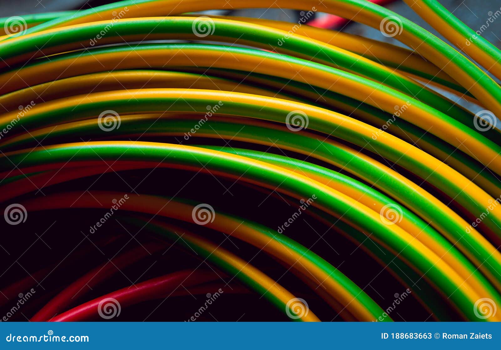 Electrical Equipment. Wires and Insulation. Background and Texture ...