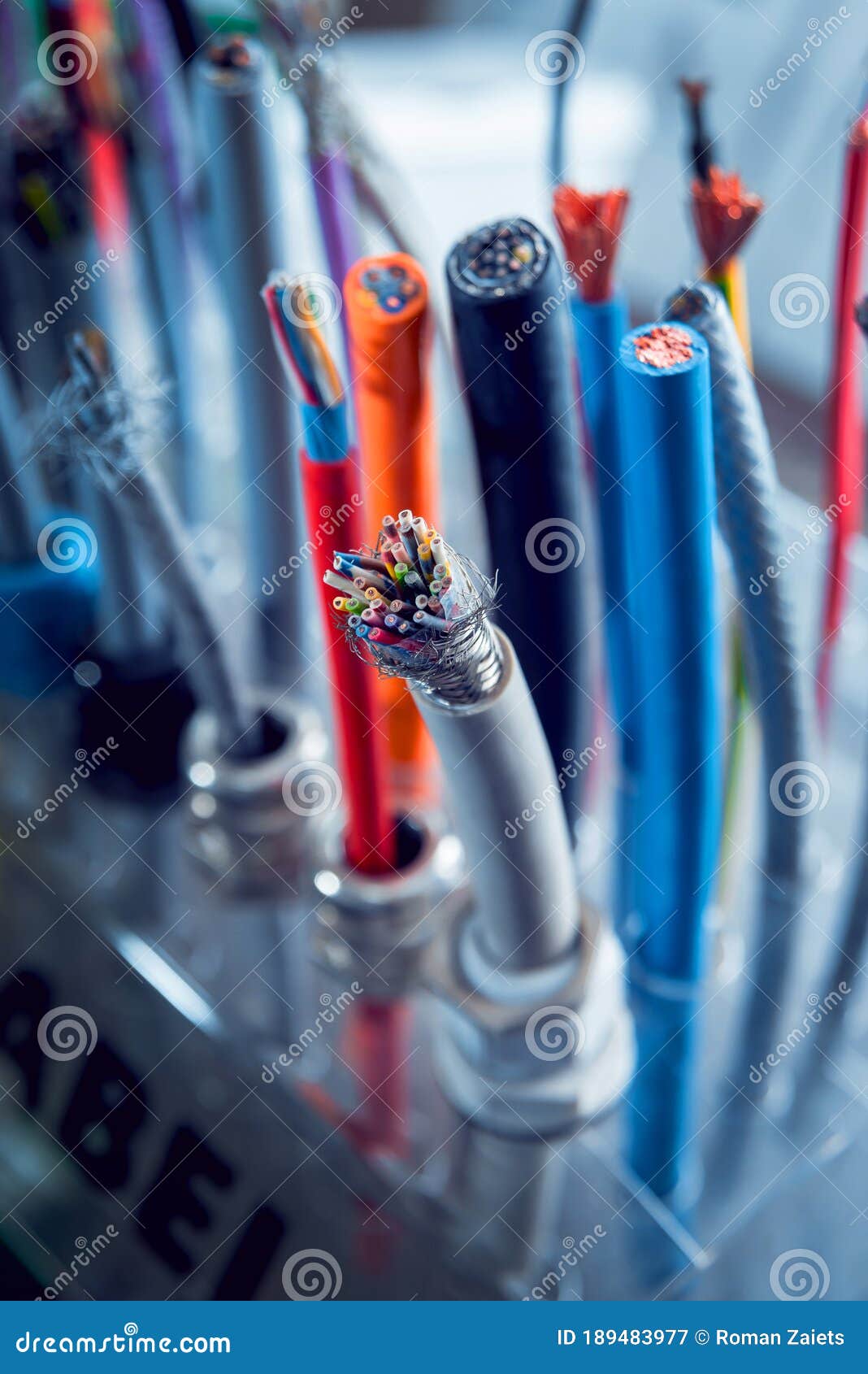 Electrical Equipment. Wires and Insulation. Background and Texture ...