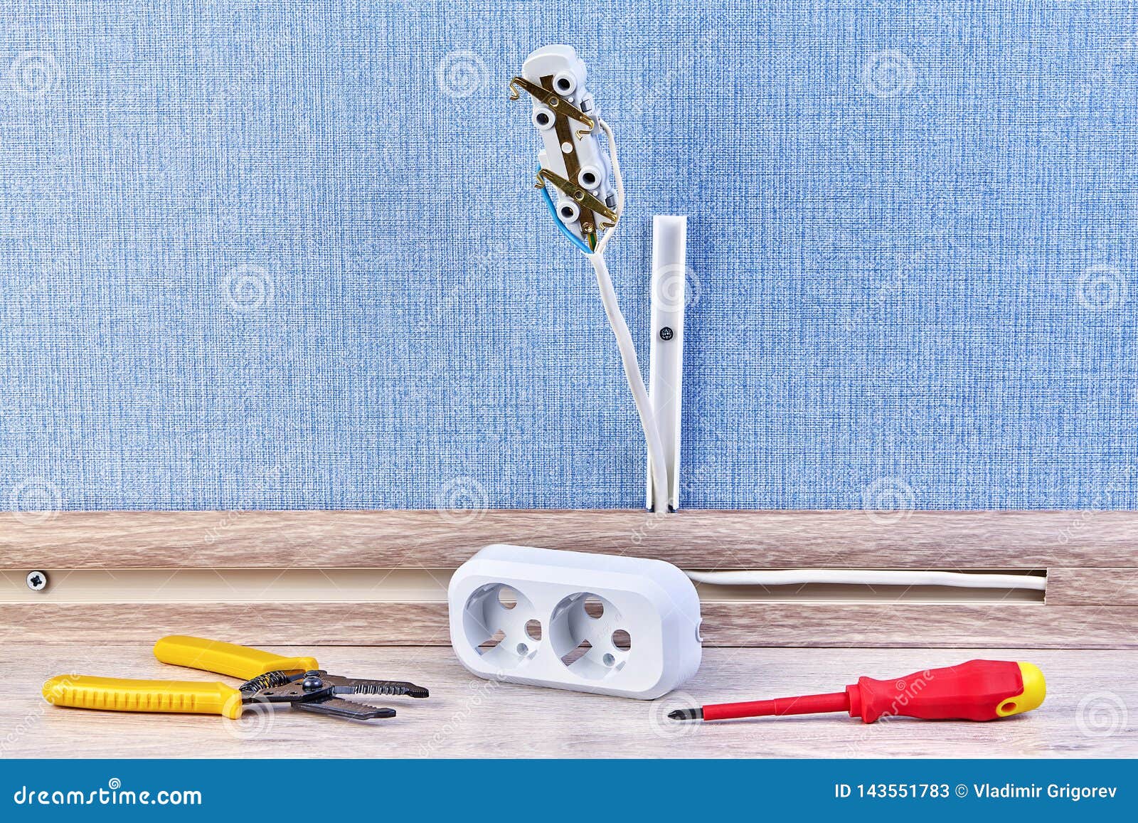 Electrical Europlug with Working Tools Stock Image - Image of equipment ...